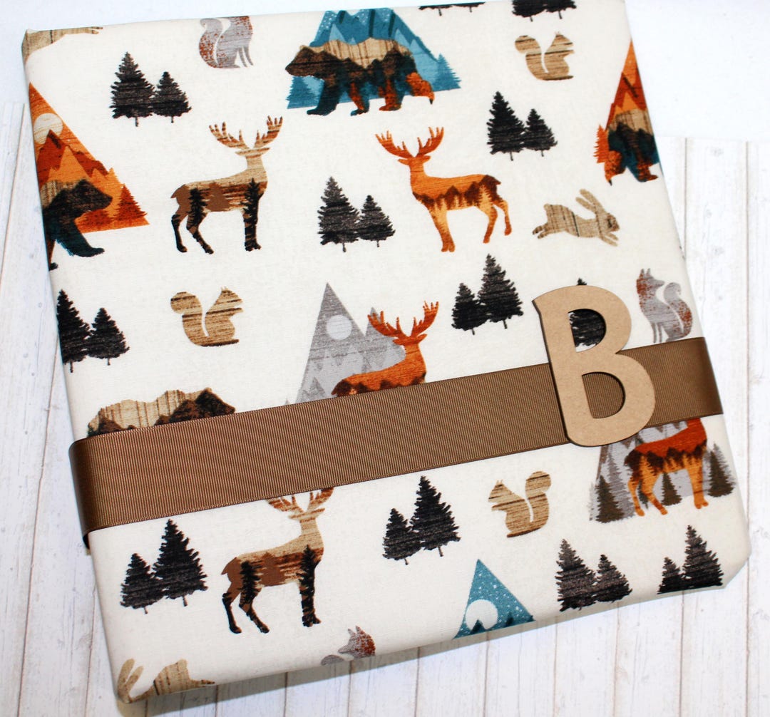 Woodland Baby Memory Book, Rustic Baby Book Boy, Forest Animals ...