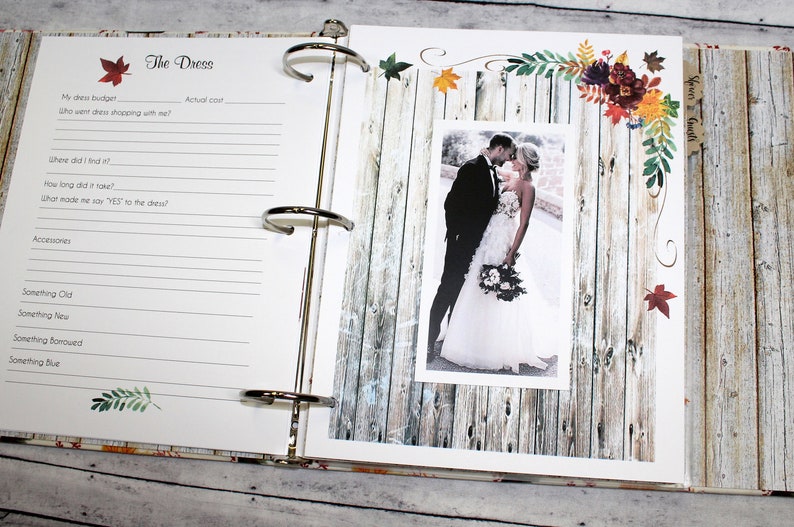Wedding MEMORY Book Wedding Scrapbook Fall Wedding Album | Etsy