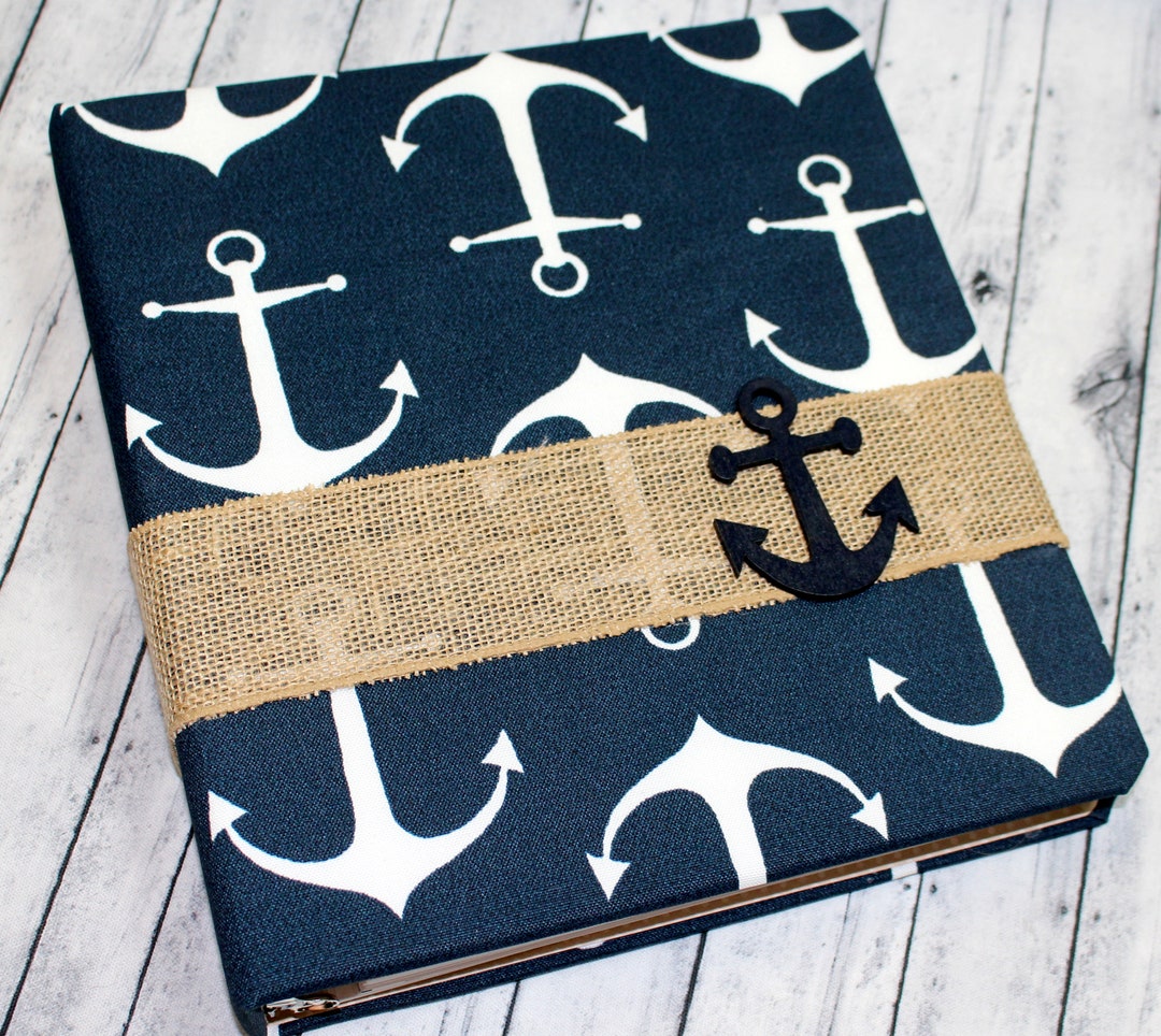 Baby Book Boy, Baby Memory Book, Nautical Baby Book, Baby's First Year ...