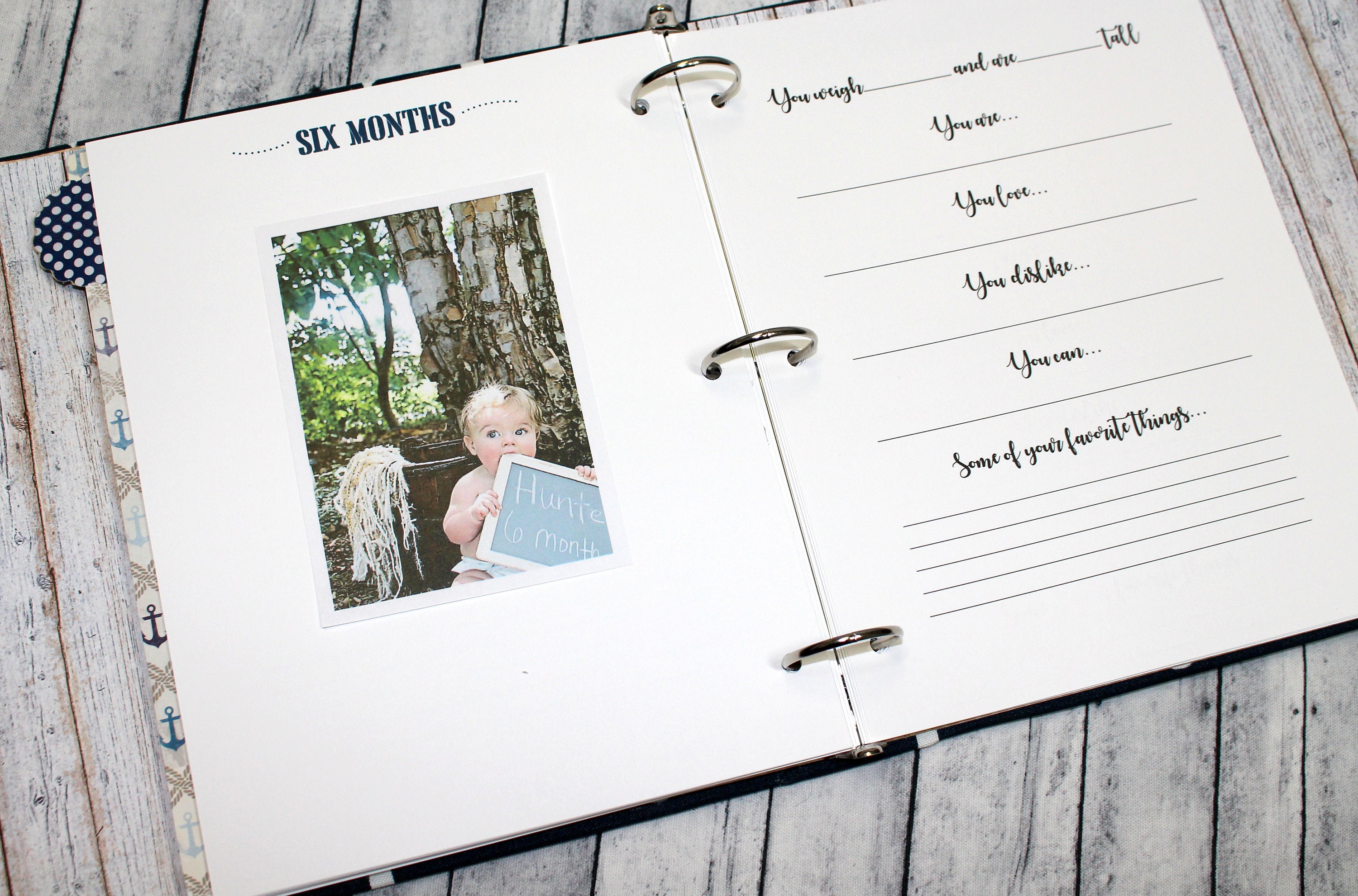 Baby Book Boy Baby Memory Book Nautical Baby Book | Etsy