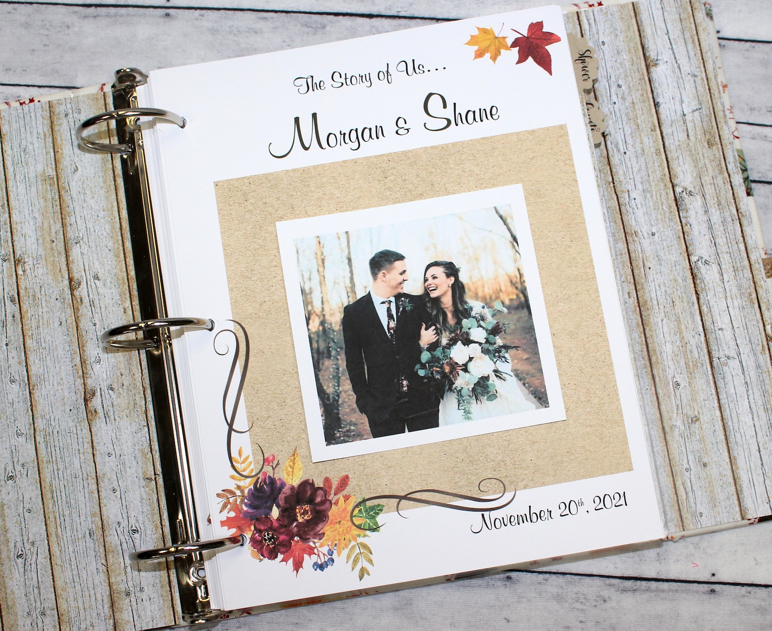 Wedding MEMORY Book Wedding Scrapbook Fall Wedding Album - Etsy