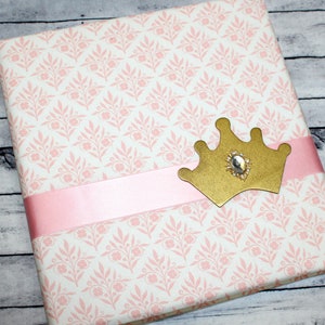 Baby Memory Book, Baby Book Girl, Princess Baby Book, Pink and Gold ...