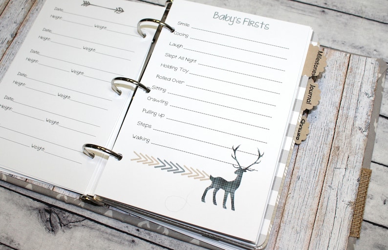 Baby Journal Baby Book Boy Baby Memory Book Boy Rustic Baby | Etsy