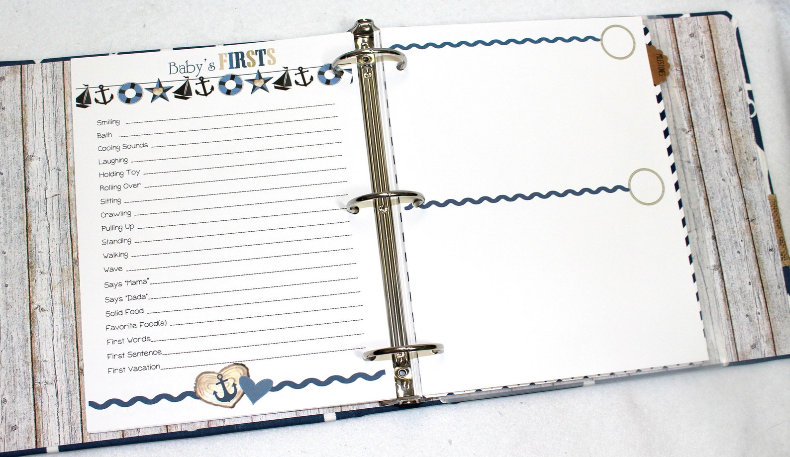 Baby Book Boy Baby Memory Book Nautical Baby Book - Etsy