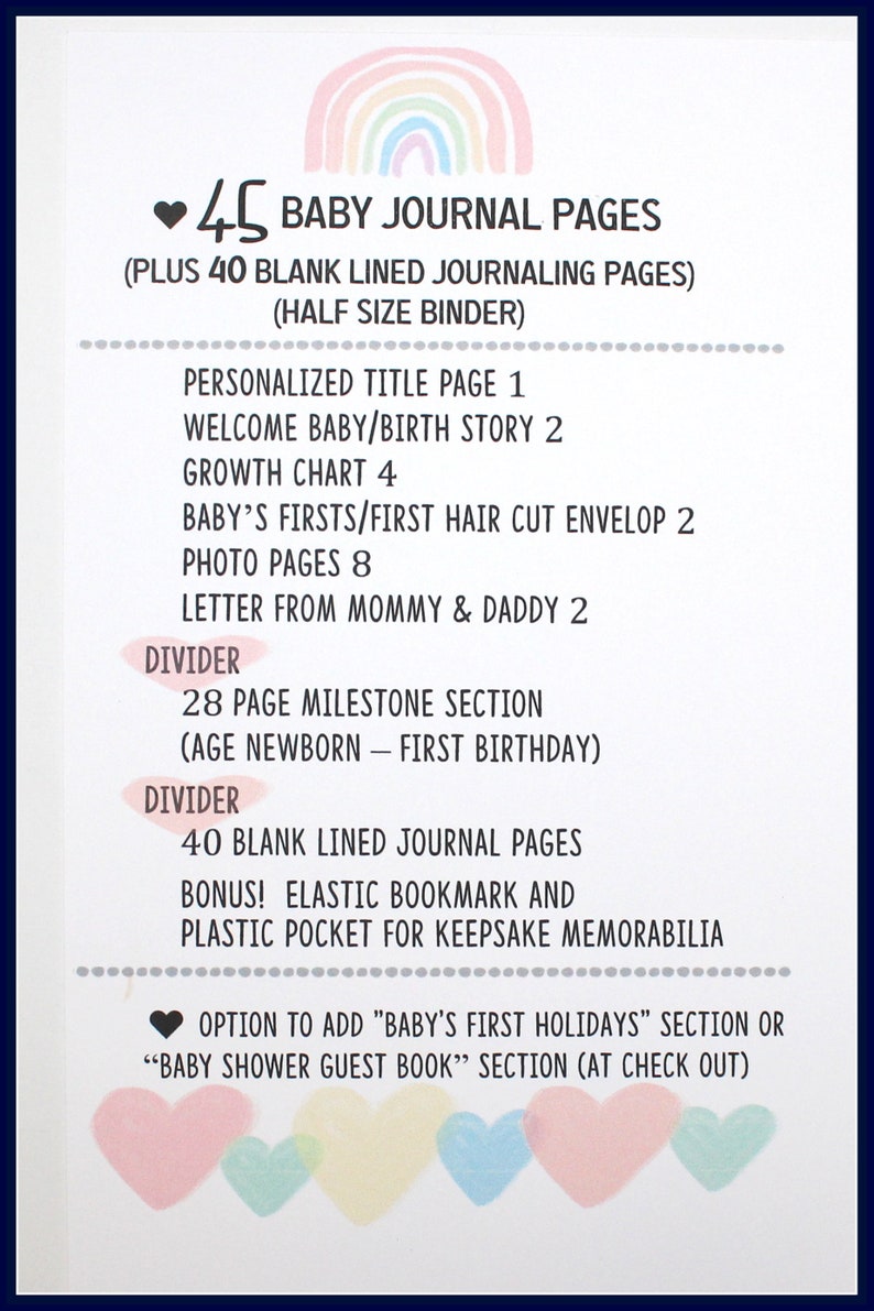 BABY Journal Baby Memory Book Monthly Milestones Baby Boy | Etsy