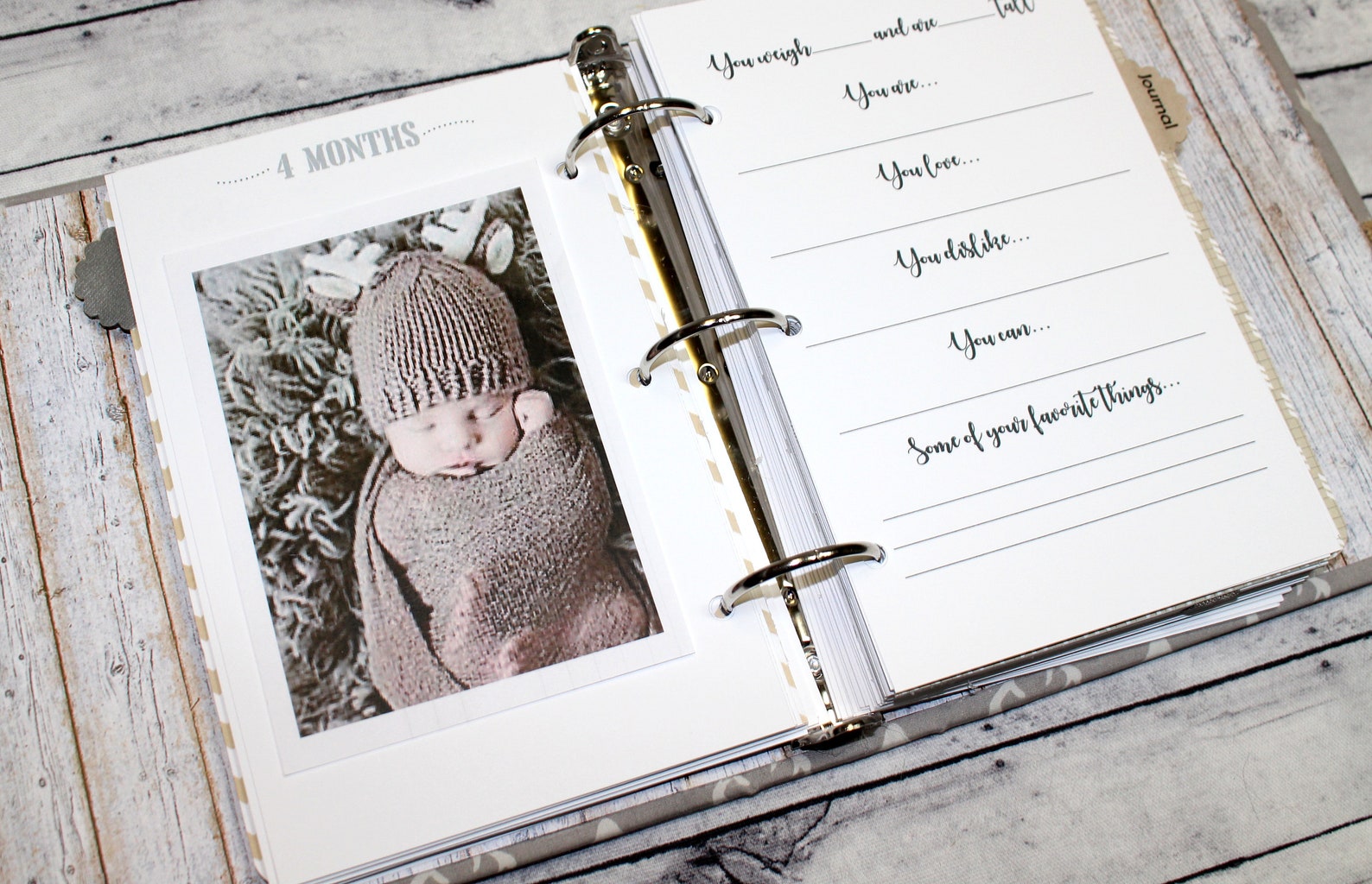 Baby Journal, Baby Book Boy, Baby Memory Book Boy, Rustic Baby Book ...
