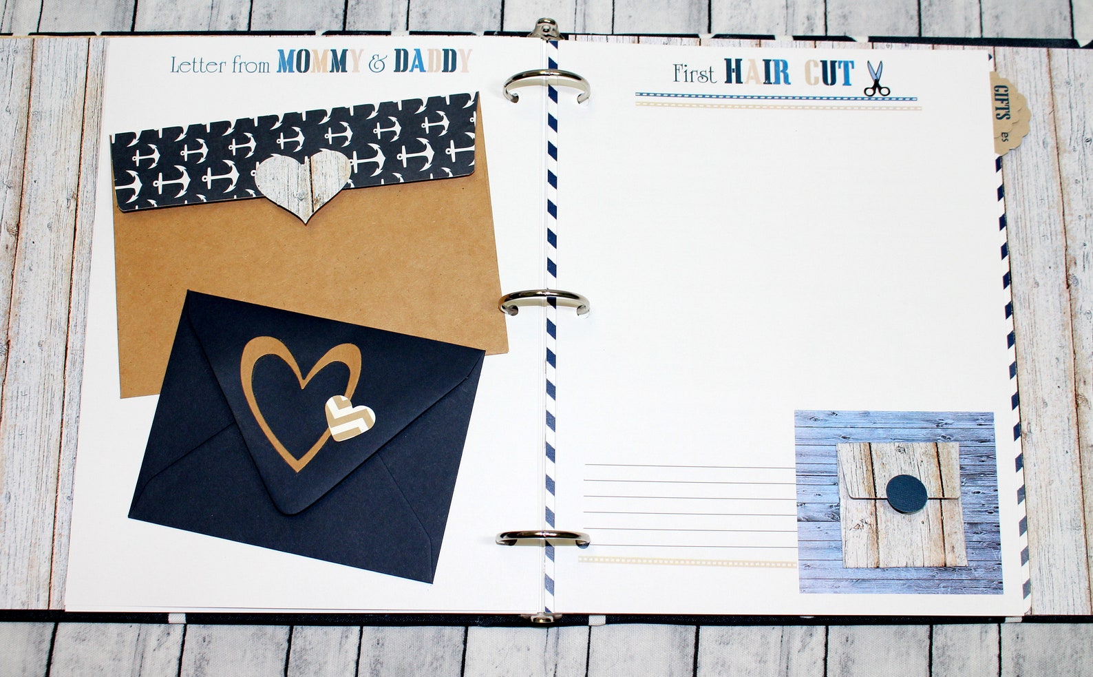 Baby Book Boy Baby Memory Book Nautical Baby Book | Etsy