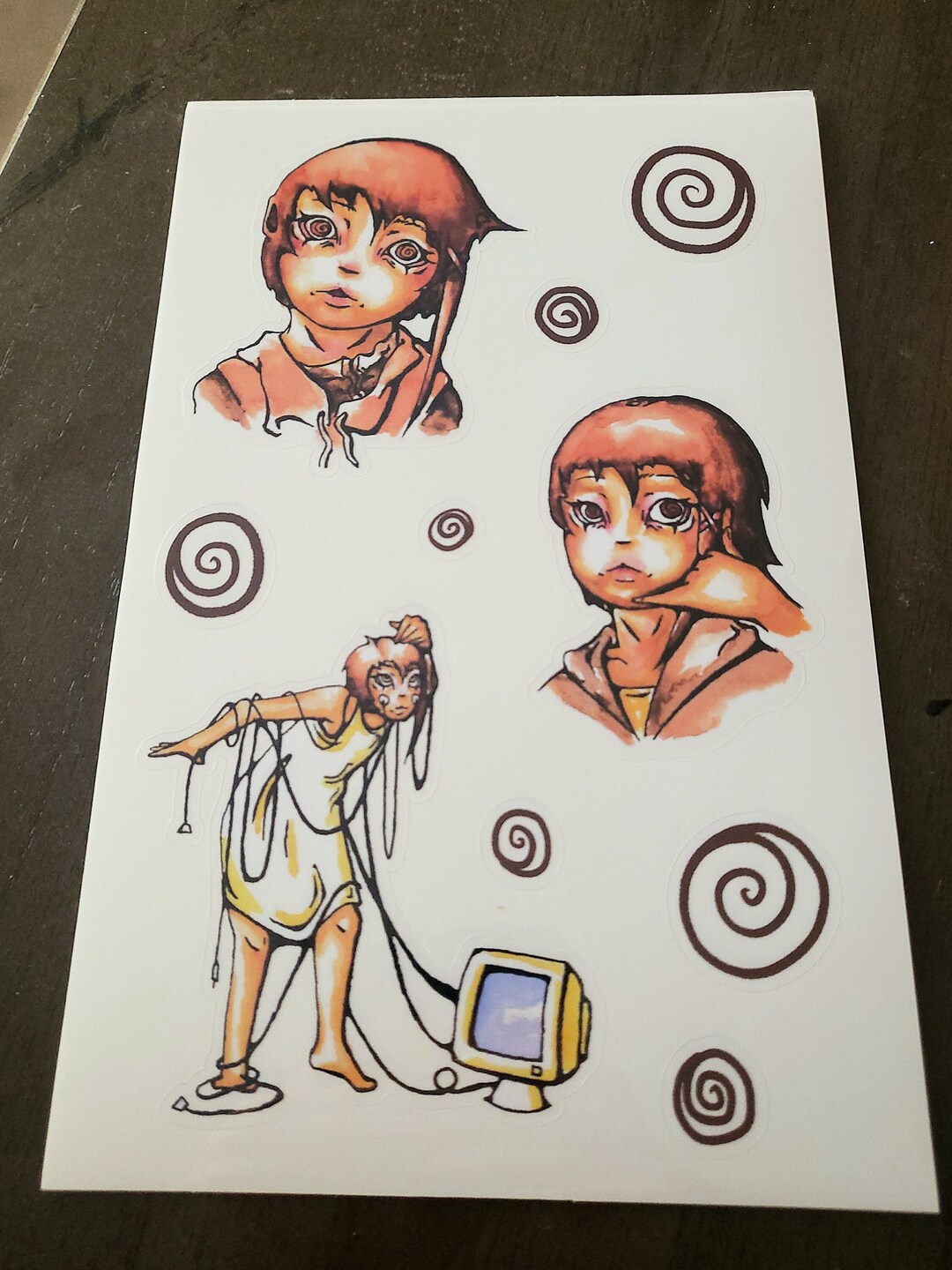 Serial Experiments Lain / Lain Iwakura Clear Laptop Sticker Sheet Anime ...