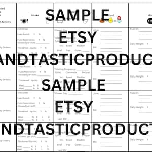 Nursing Aide Worksheet Printable, Nurse Aide, Report Sheet, Intake ...