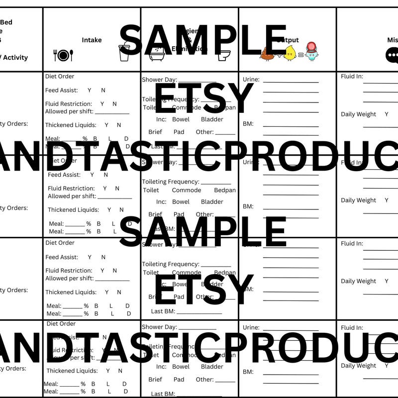 Cna Worksheet - Etsy