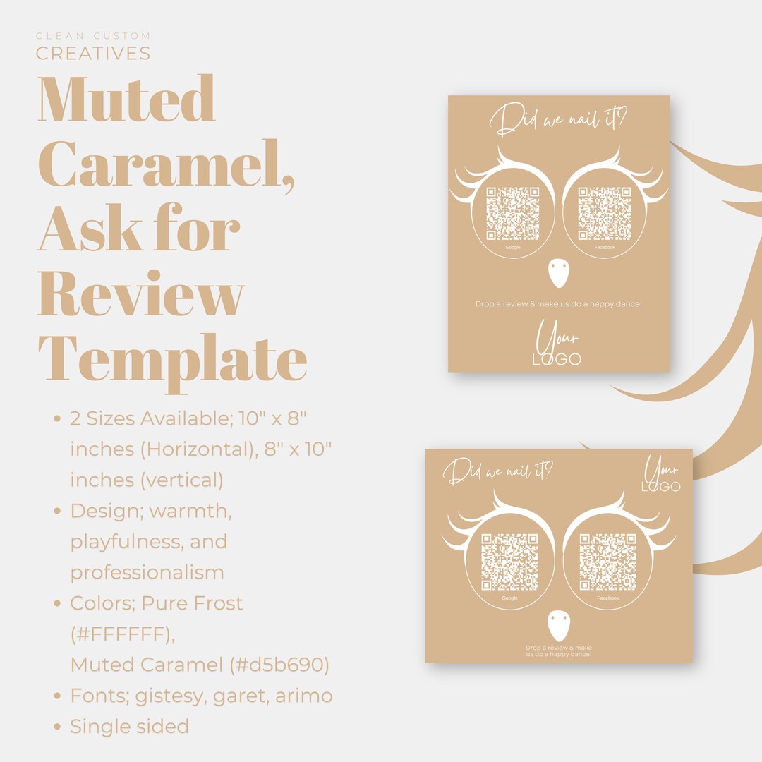 Muted Caramel,ask for Review Template| 2 Size Available 10 X 8 In, 8 X ...
