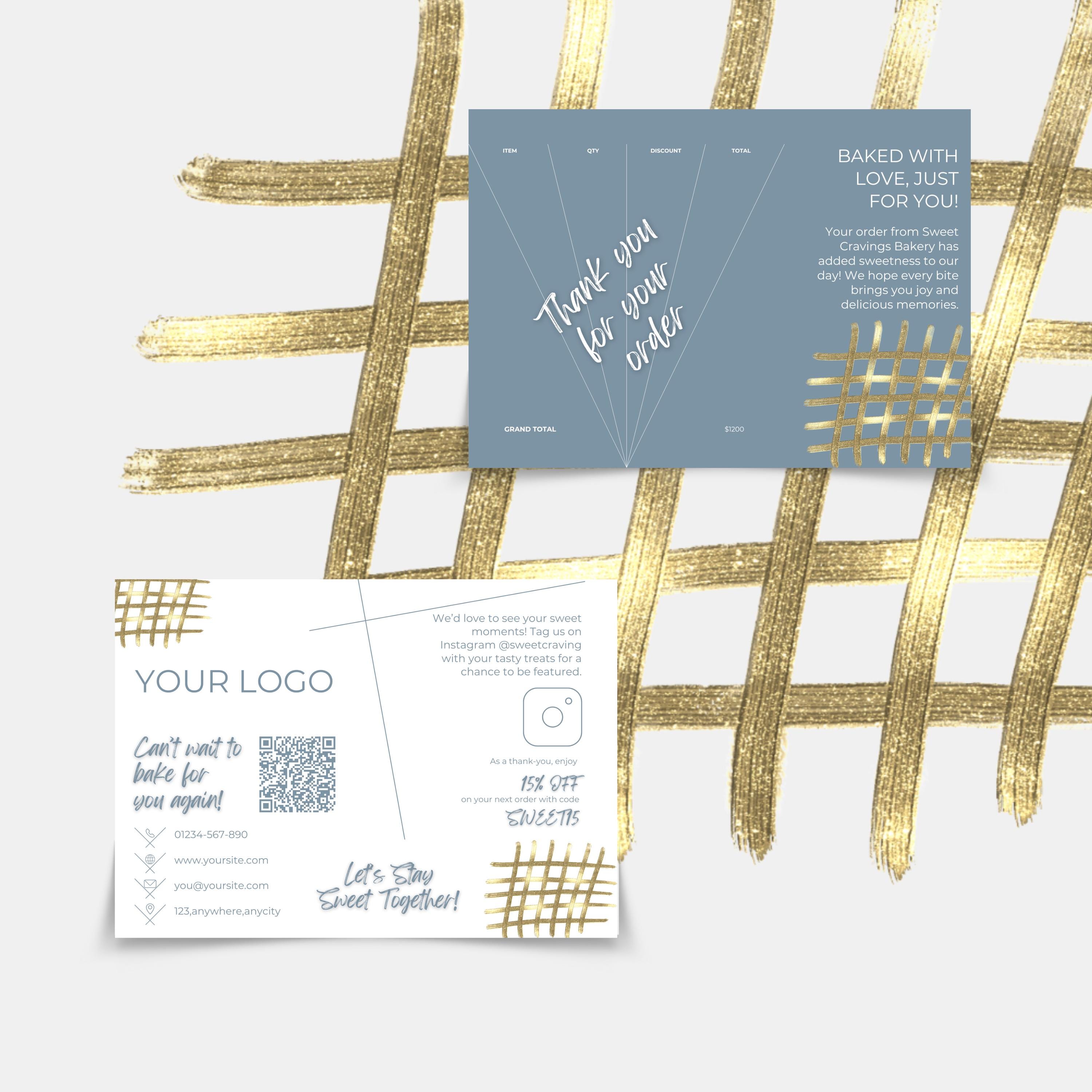 Editable Thank You for Your Order Insert Order Insert With Discount ...