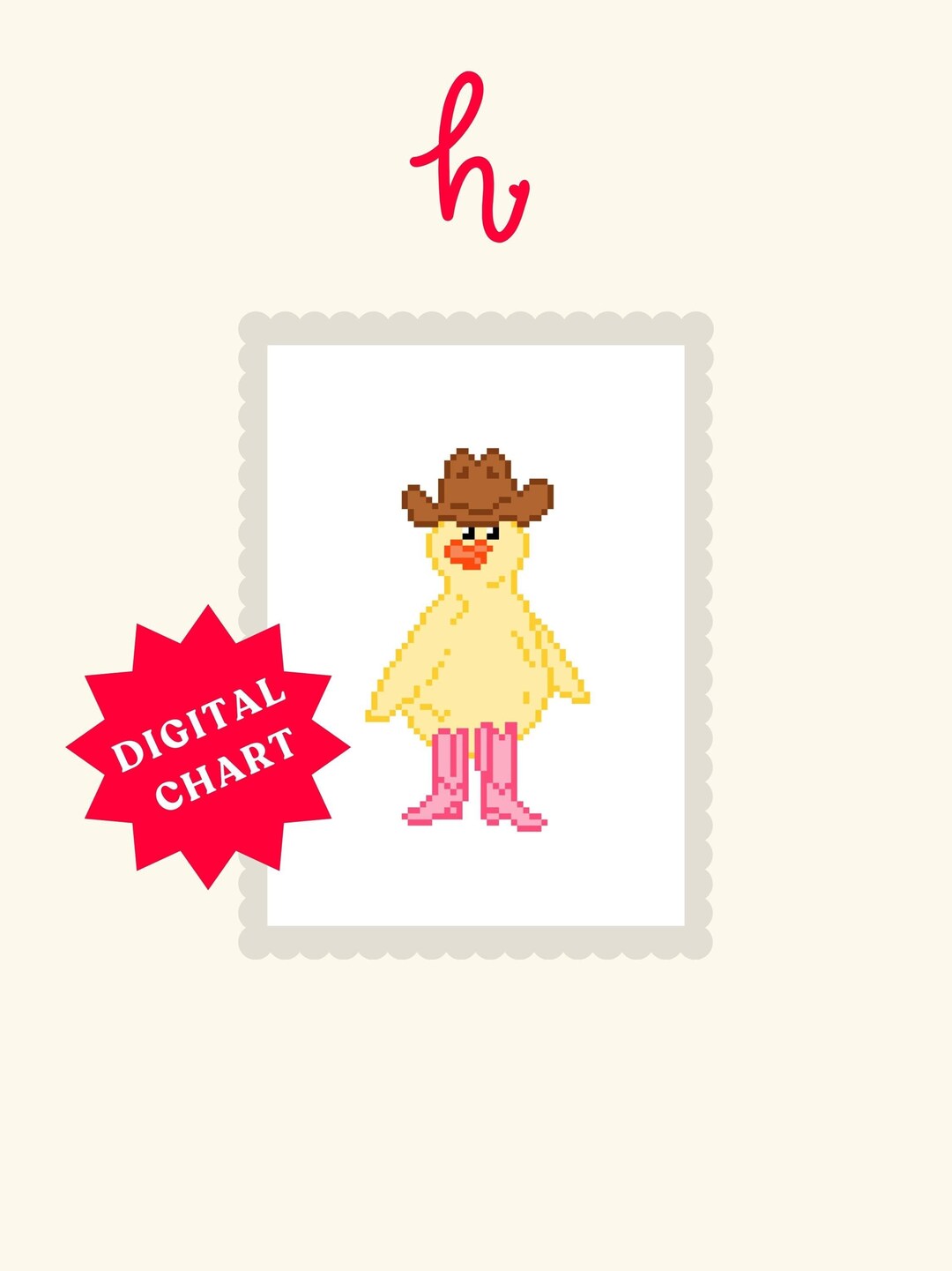 Yeehaw Duck Needlepoint Digital Chart - Etsy