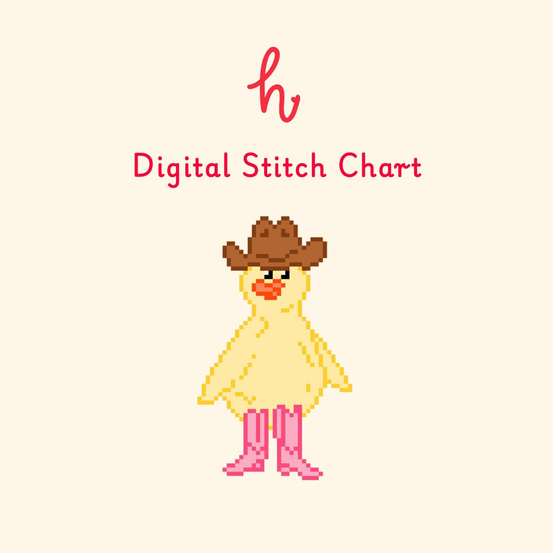 Yeehaw Duck Needlepoint Digital Chart - Etsy