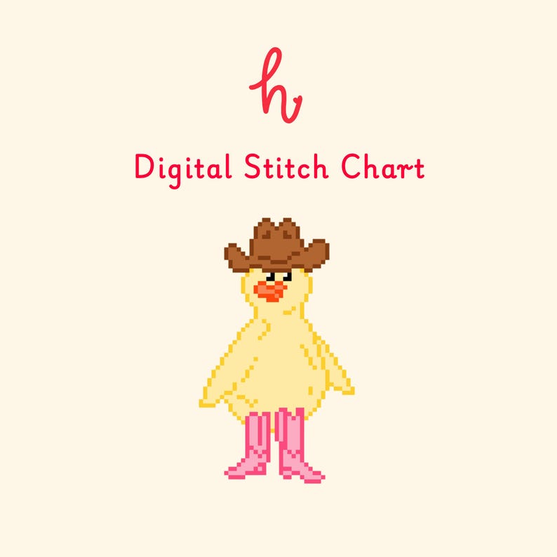 Yeehaw Duck Needlepoint Digital Chart - Etsy