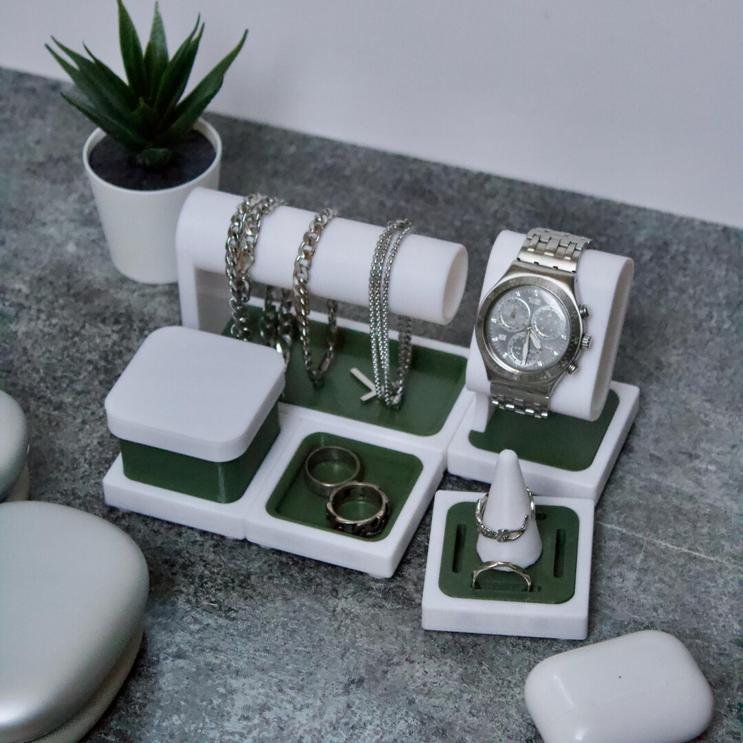 Modular Jewelry Organizer M for Men | GRIDLINX System | Jewelry Box Men ...