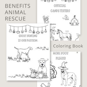 Halloween Rescue Animal Coloring Book | Printable Digital Download | 28 ...