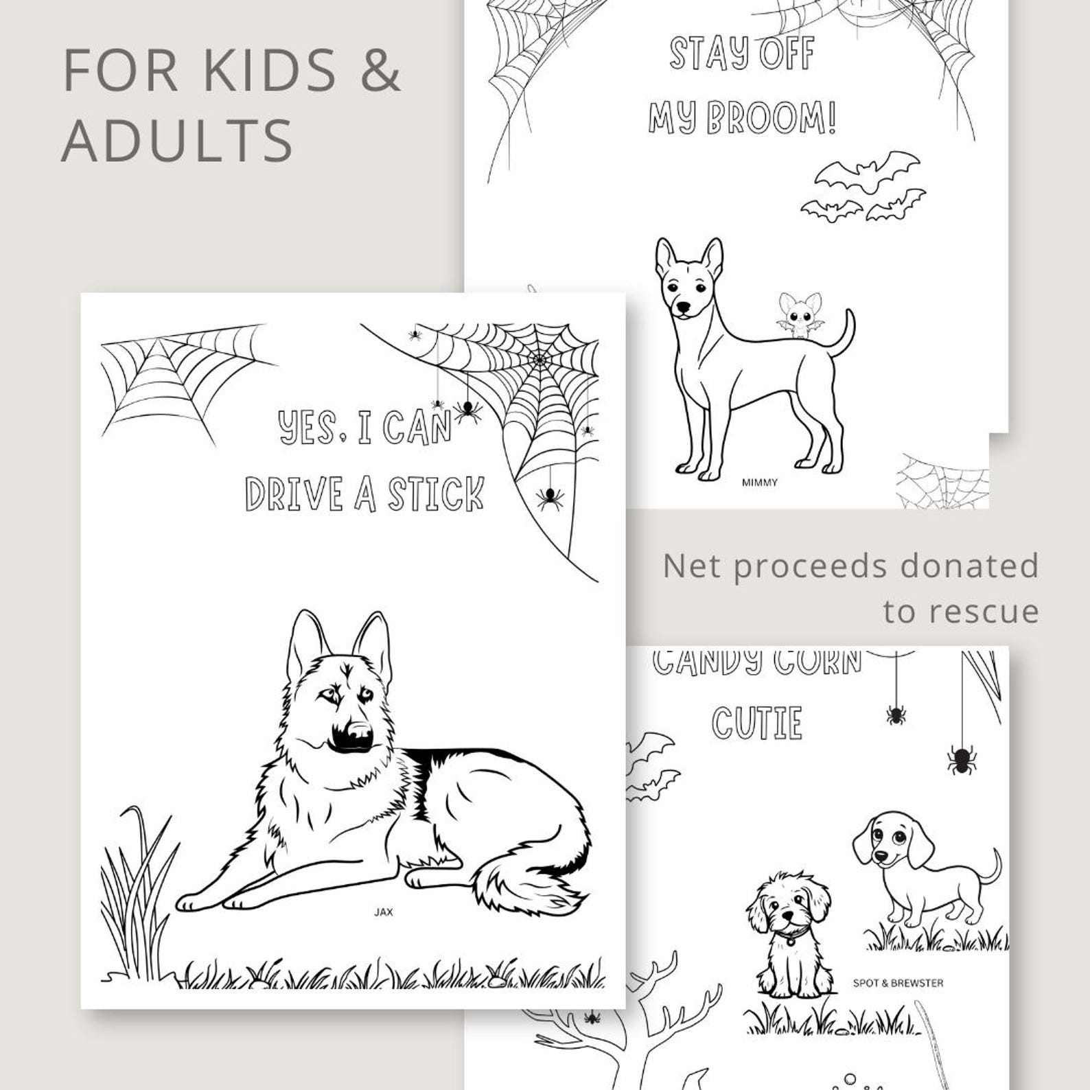Halloween Rescue Animal Coloring Book Printable Digital Download 28 ...