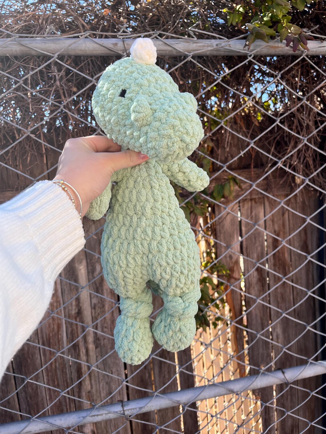 Crochet Dinosaur Snuggler, Dinosaur Lovey, Amigurumi Dino, Baby Gift ...