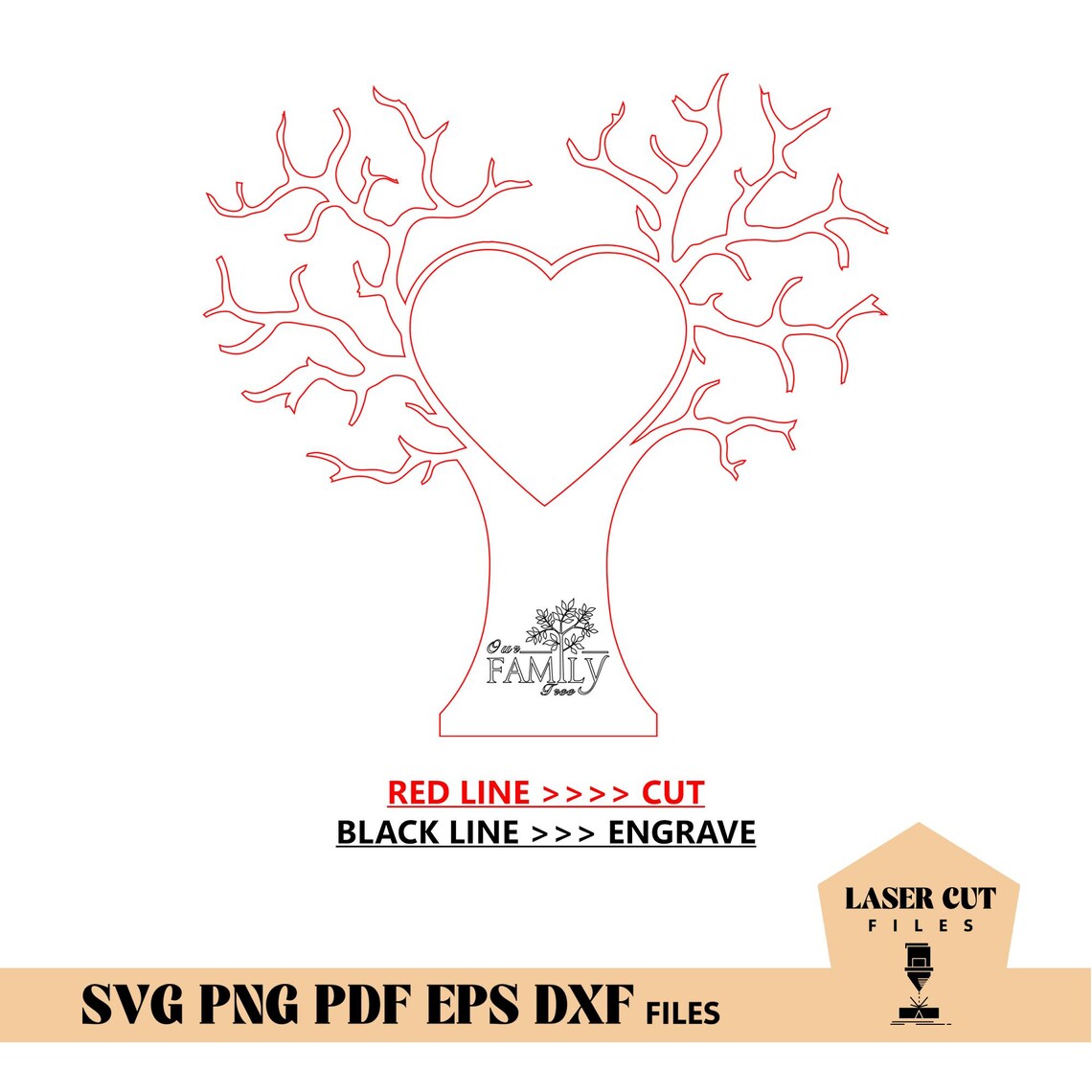 Tree of Life Stand With Family Members Svg Cut File, Wooden Decorative ...