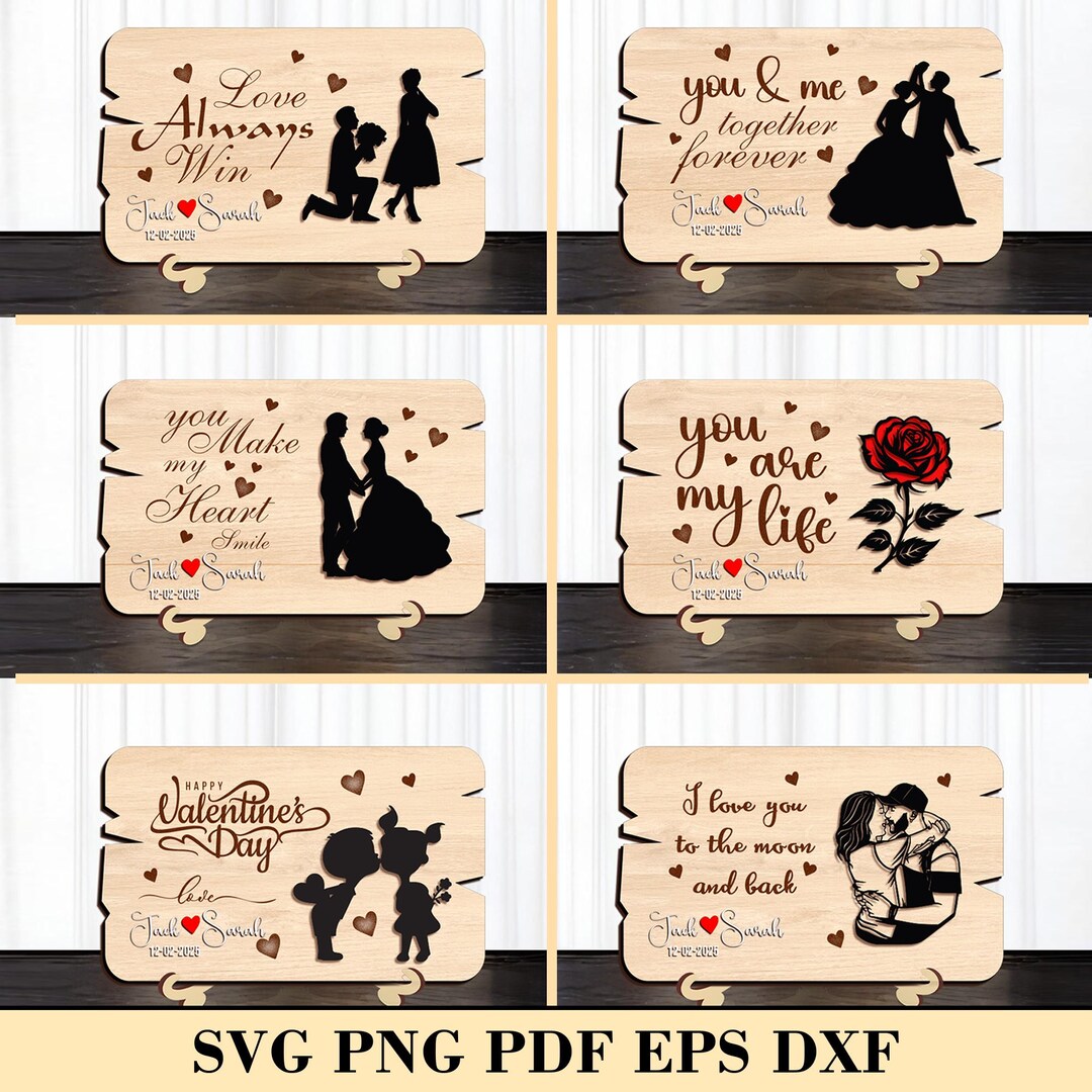 Personalized Couple Sign Laser Cut, Couple Laser Cut File, Valentines ...