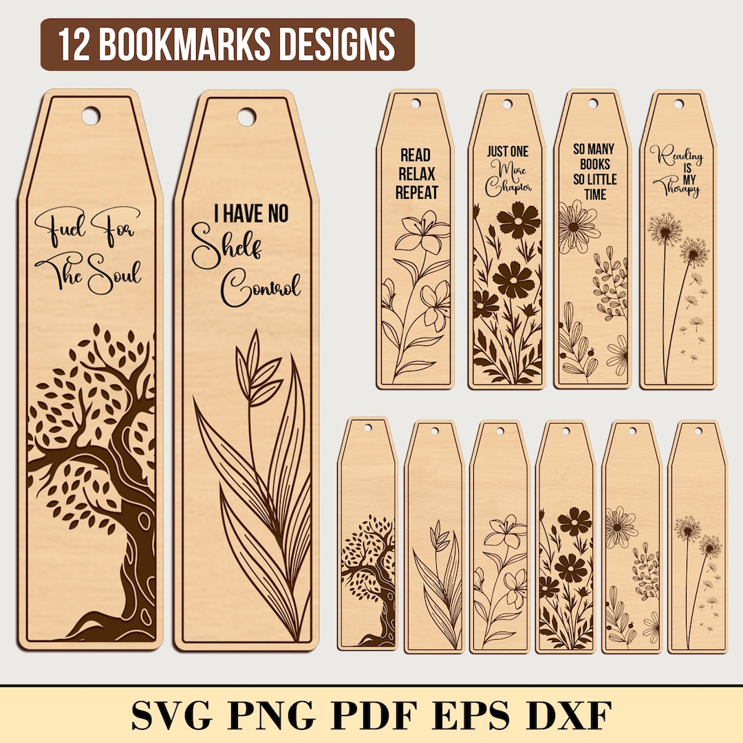 Bookmark Laser Cut, Laser Cut Files, Bookmark Svg Cricut, Cutting ...