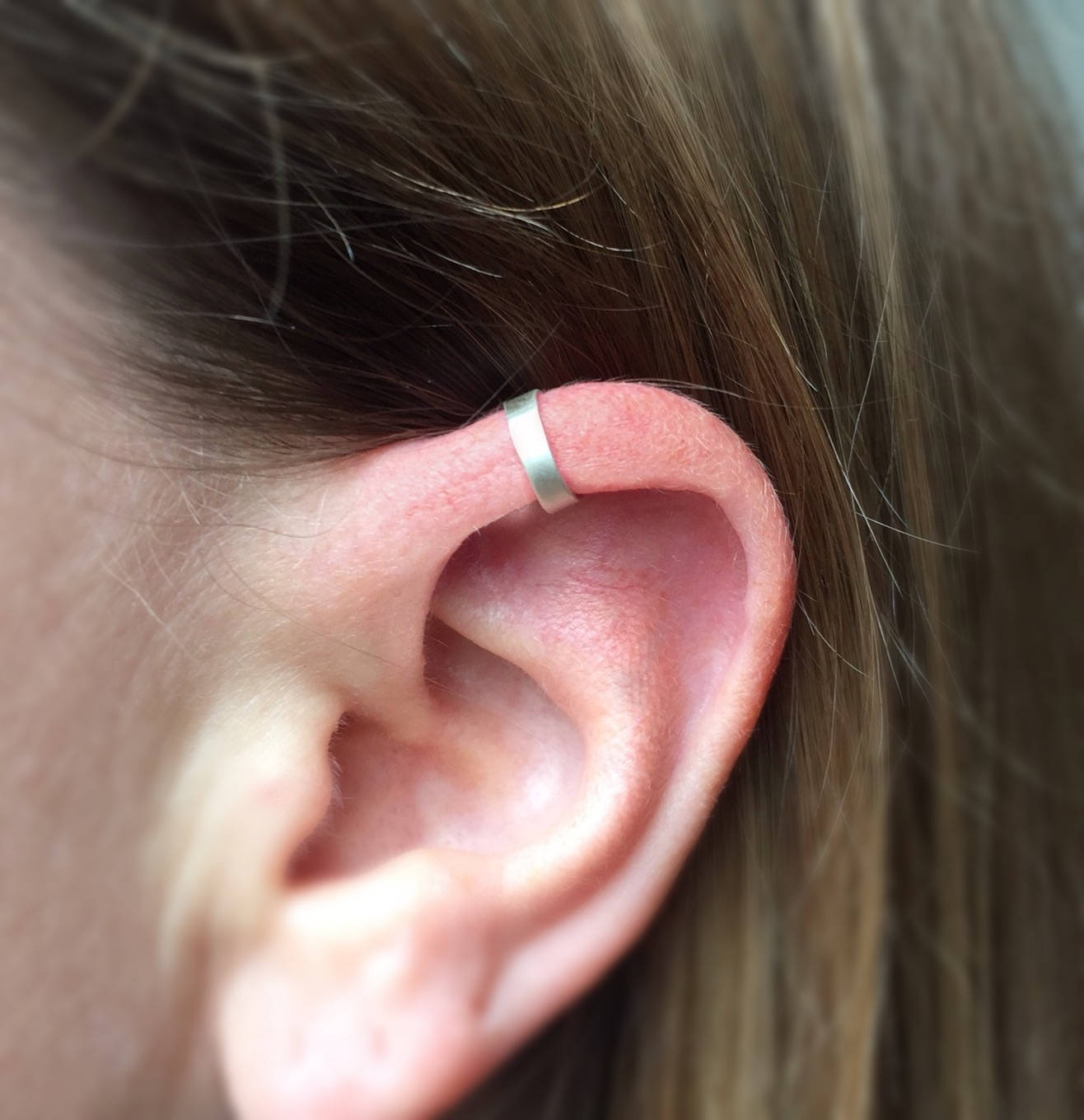 Sterling Silver Minimalist Ear Cuff Fake Helix Cartilage Earcuff No ...