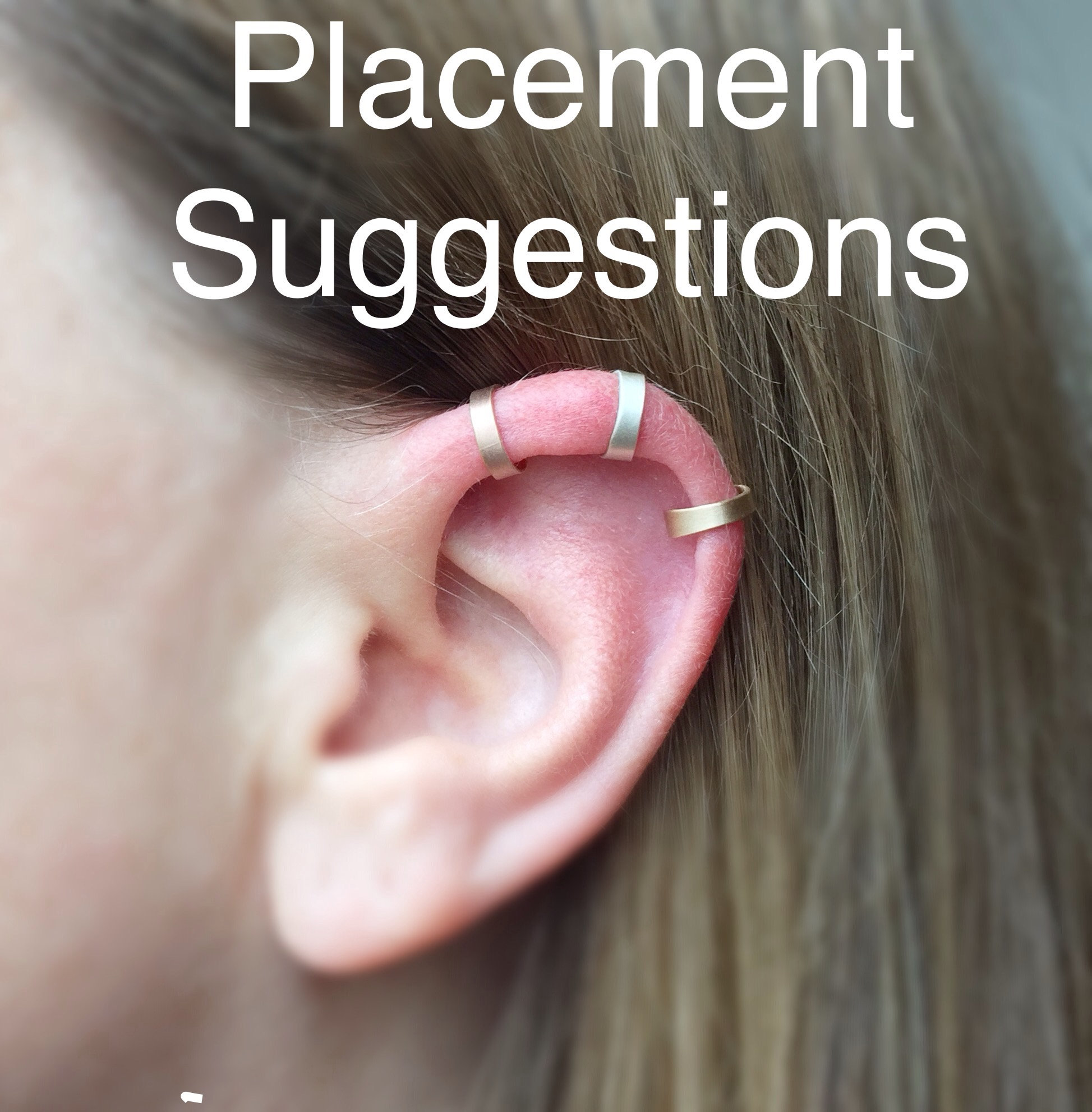 14k Gold Tiny Ear Cuff Minimalist Fake Helix Cartilage Earcuff No ...
