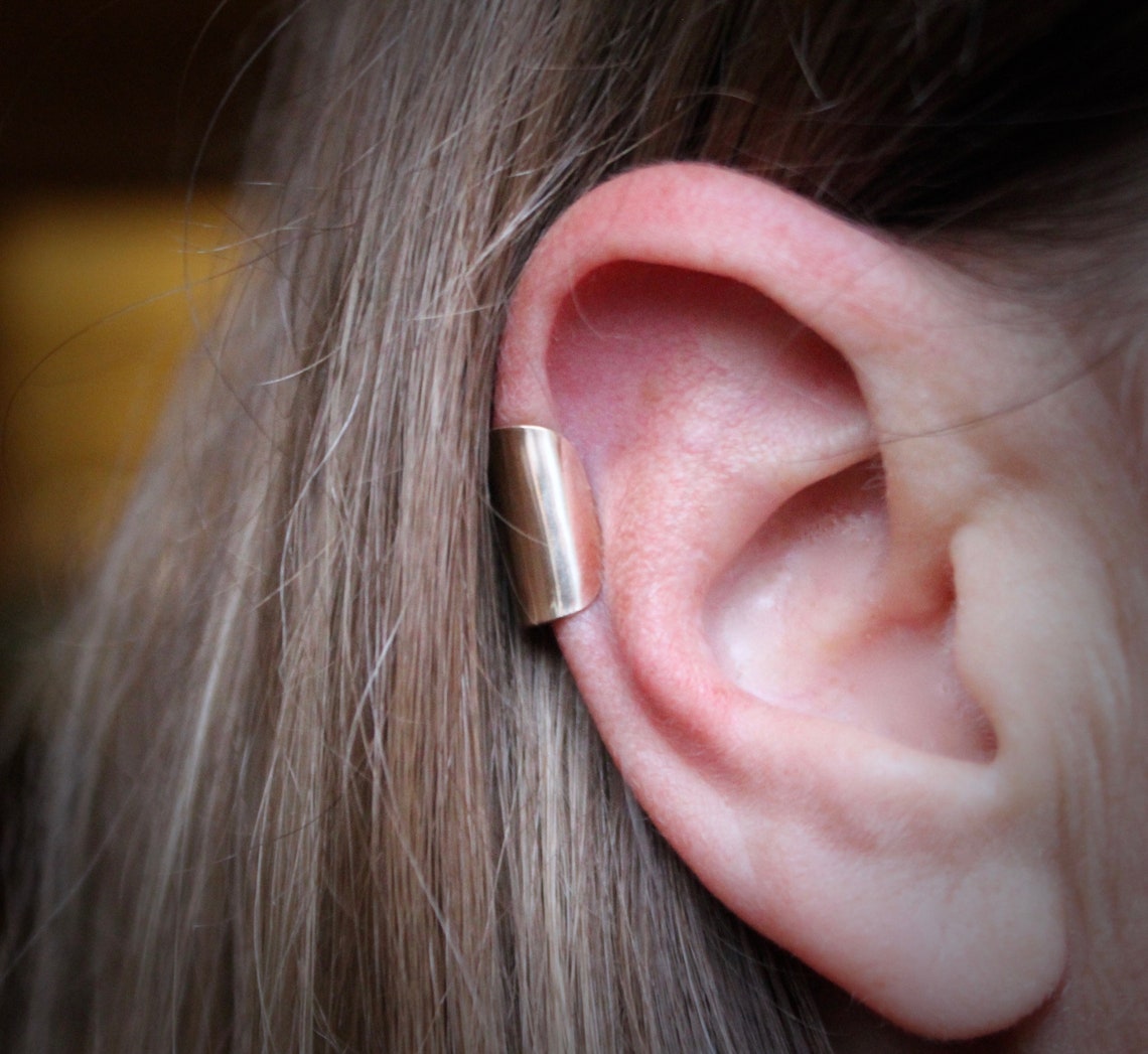 Gold Filled Extra Long Helix Ear Cuff No Piercing Faux Piercing Earcuff ...