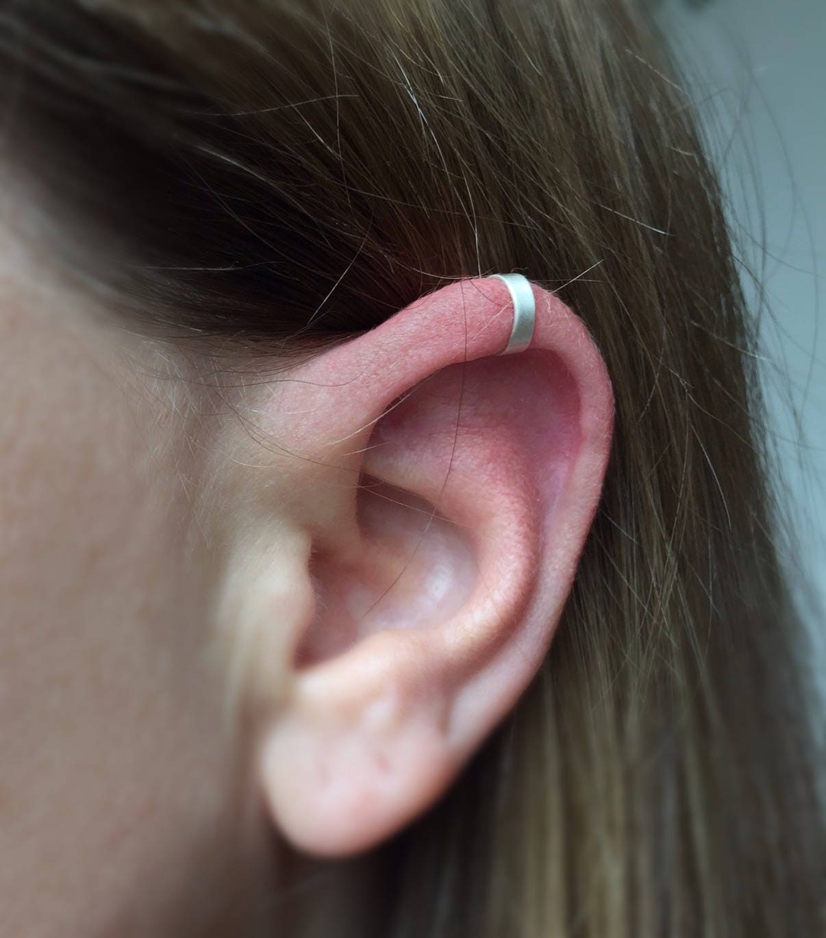 Sterling Silver Minimalist Ear Cuff Fake Helix Cartilage Earcuff No ...