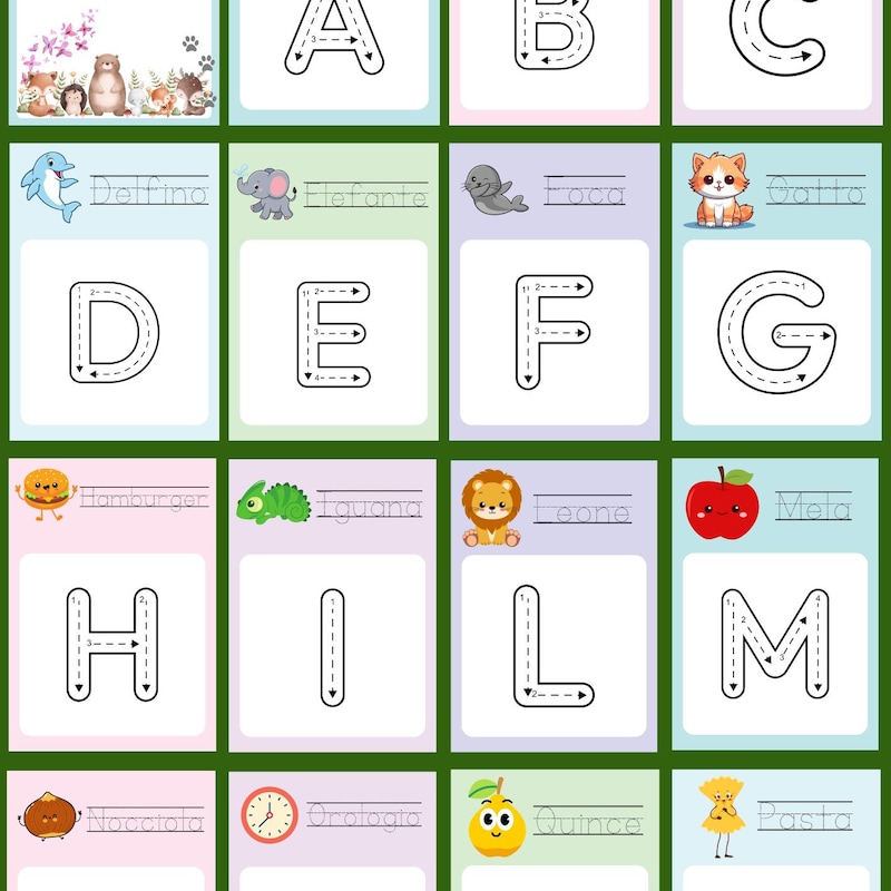 Italian Alphabet - Etsy