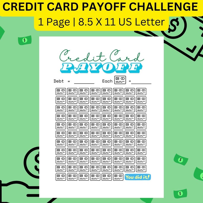 Credit Card Debt Tracker | Budgeting Tool | Financial Goal Tracker ...