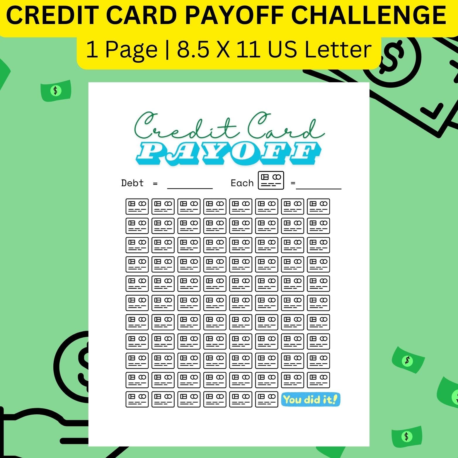 Credit Card Debt Tracker | Budgeting Tool | Financial Goal Tracker ...