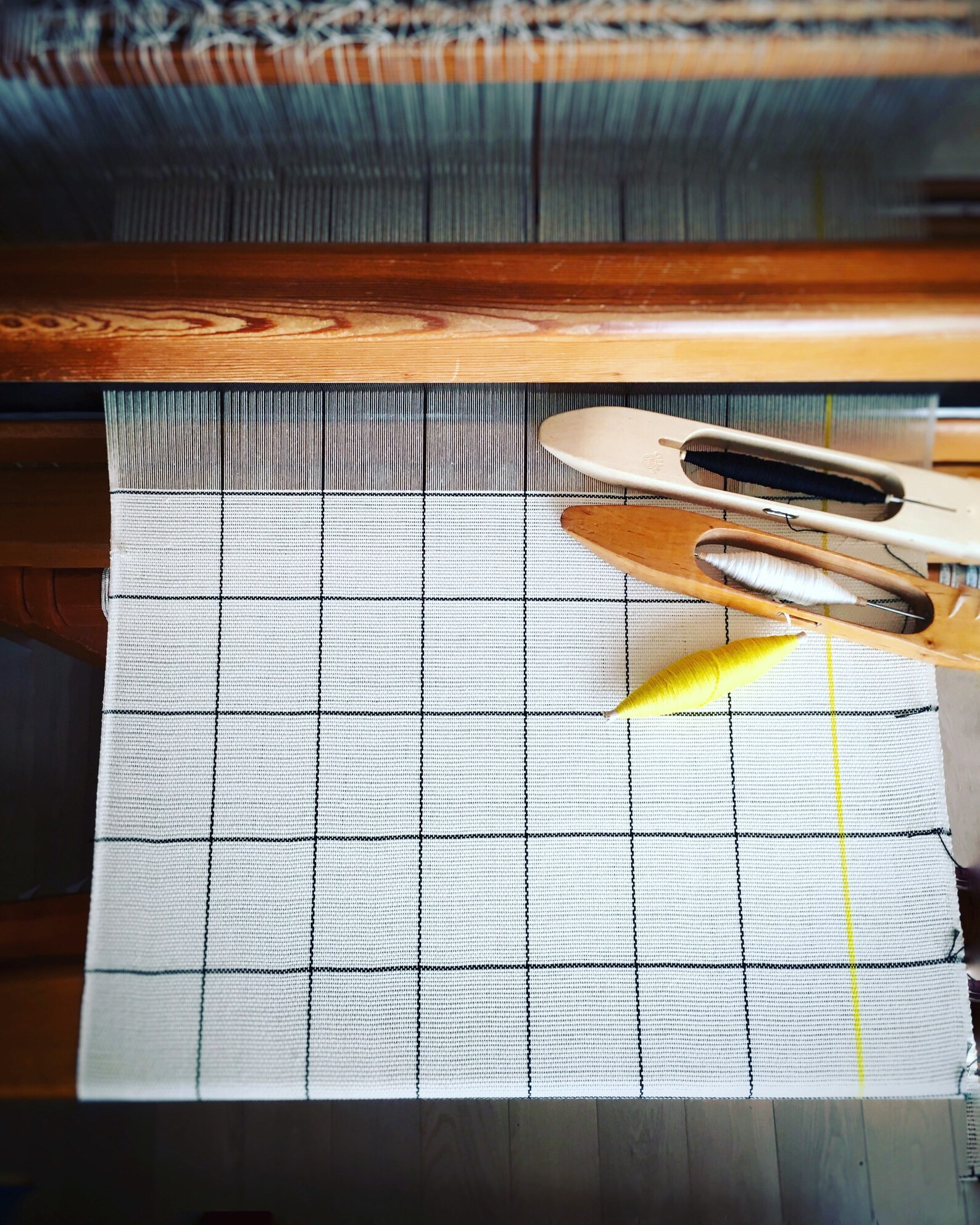 White Cashmere Silk Scarf Black Window Pane Pattern With More - Etsy