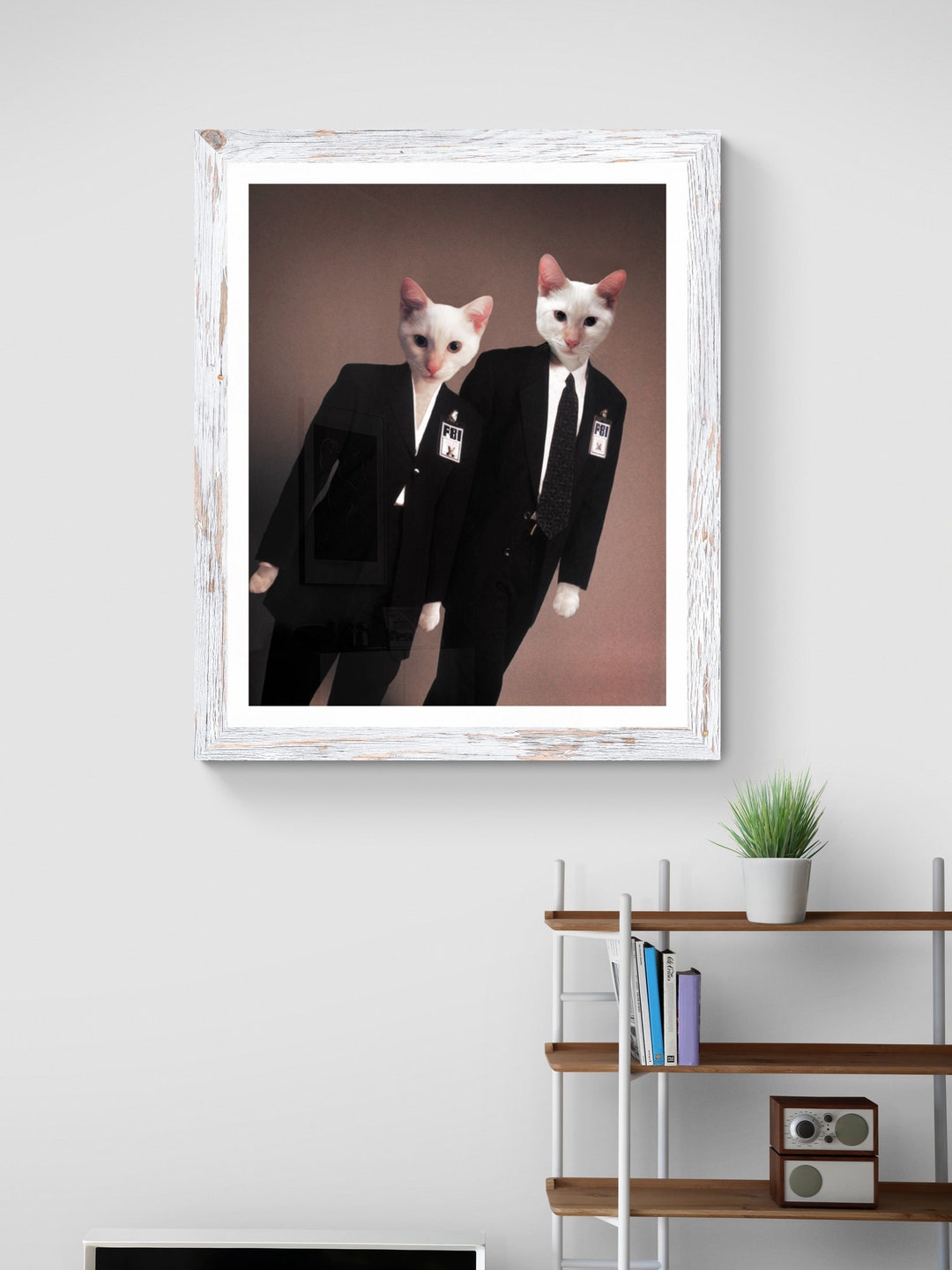 X Files Cat Photo Art Detective White Cats Cat Files - Etsy