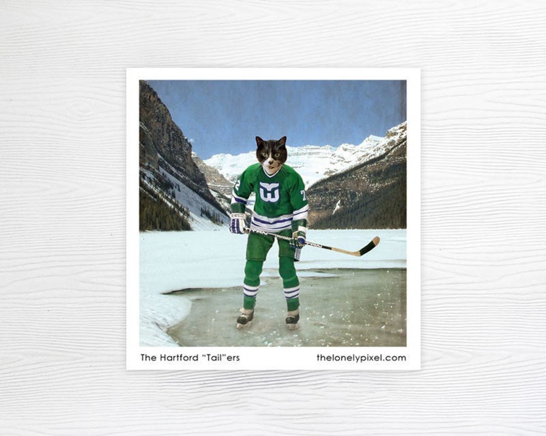 Hartford Whalers - Fridge Magnet - Hockey Cat - Stocking Stuffer ...