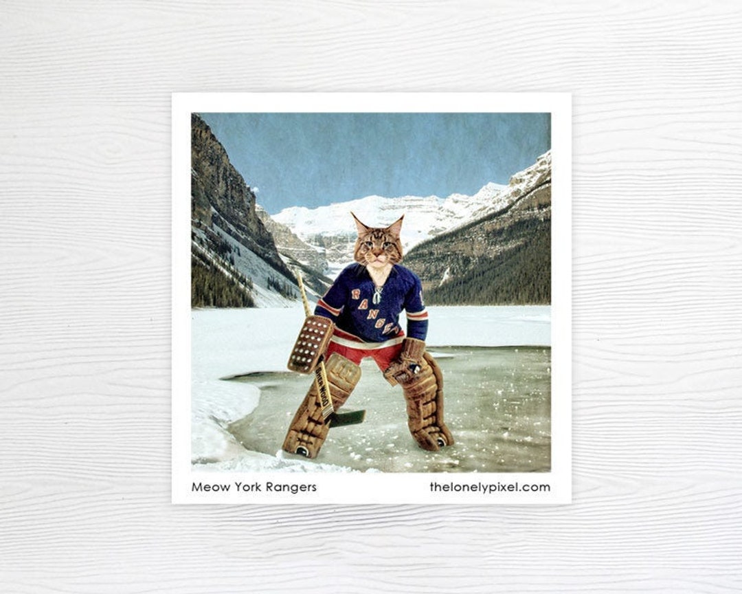 Fridge Magnet - New York Rangers - Hockey Cat - Gifts Under 10 - Etsy