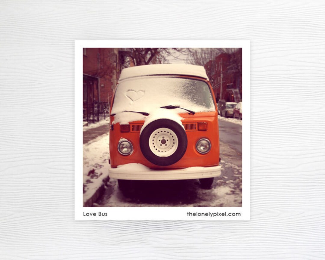 Fridge Magnet - VW Bus Orange Van - Stocking Stuffer - Etsy