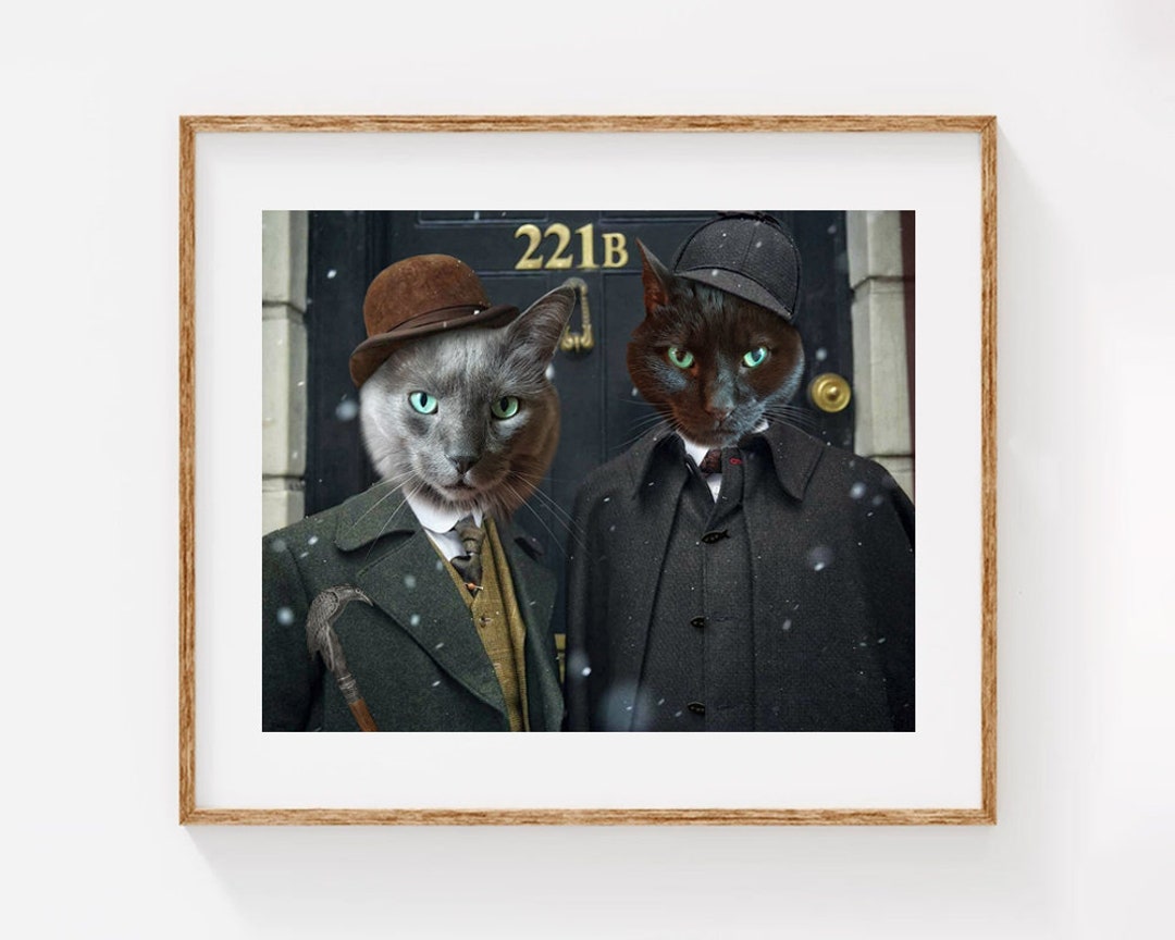 Sherlock Holmes Cats Photo Print Art 221b Baker Street - Etsy