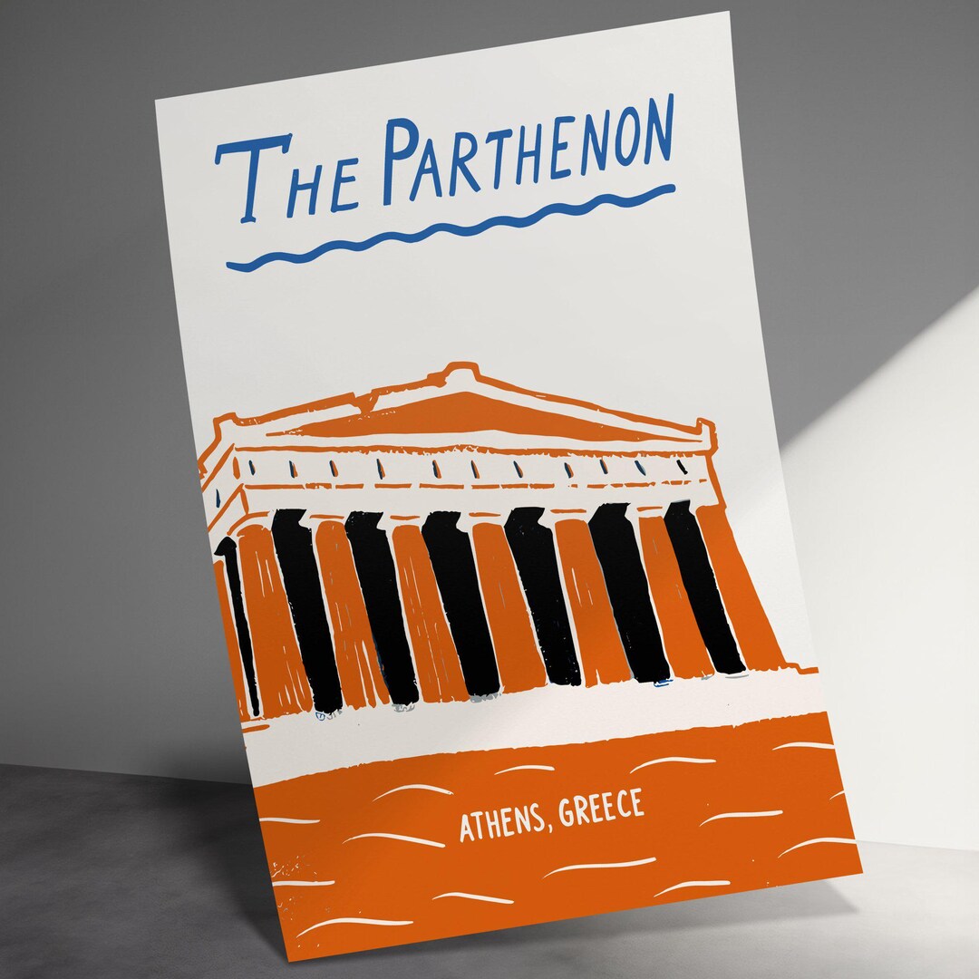 The Parthenon Athens Greece Poster Print, Travel Wall Art, Historic ...