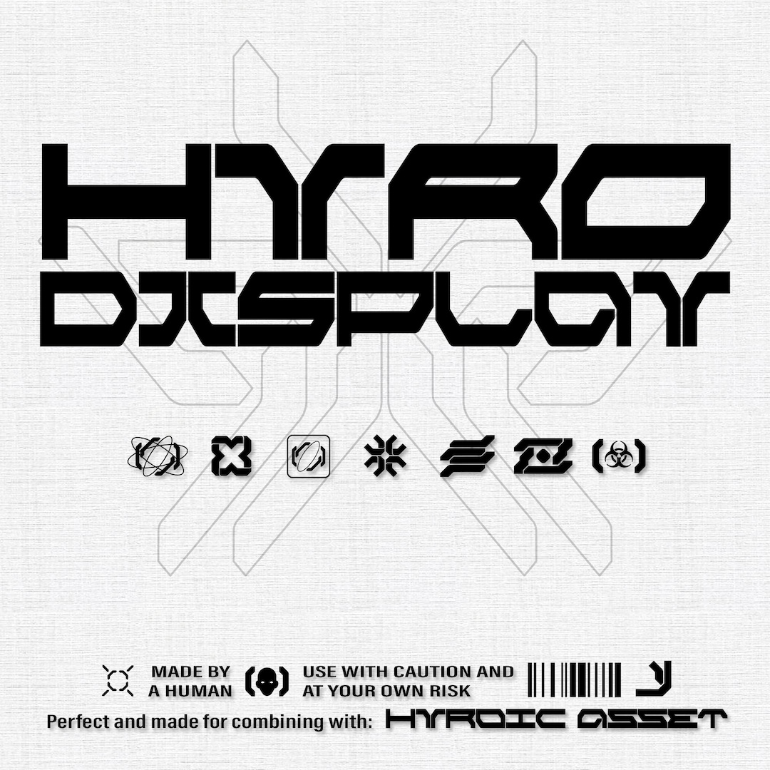 HYRO DISPLAY FONT Cyberpunk and Other Technologic Visual Worlds - Etsy