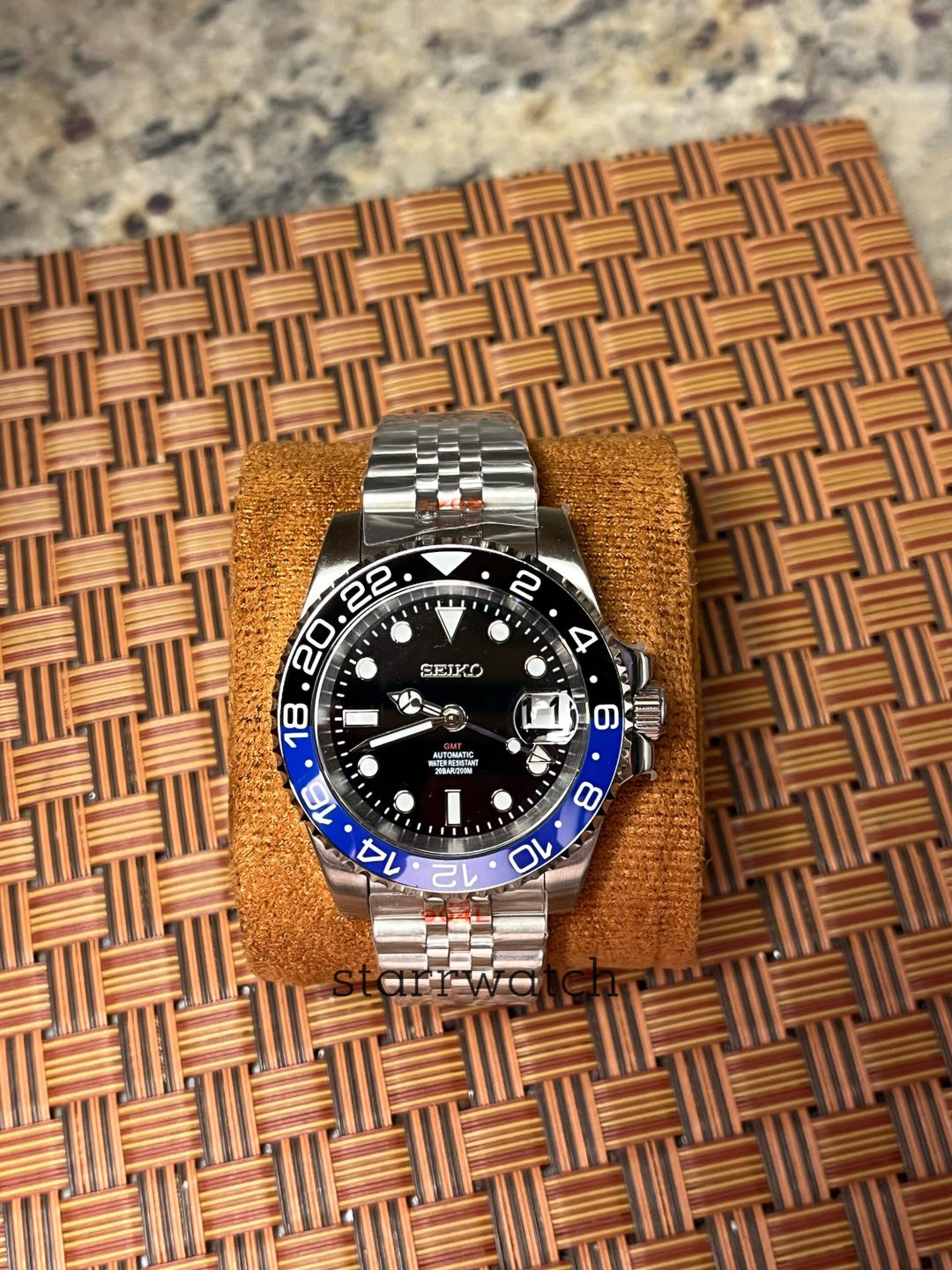 Custom Seiko Batman Batgirl GMT Mod 40MM Diver Watch NH34 Automatic ...