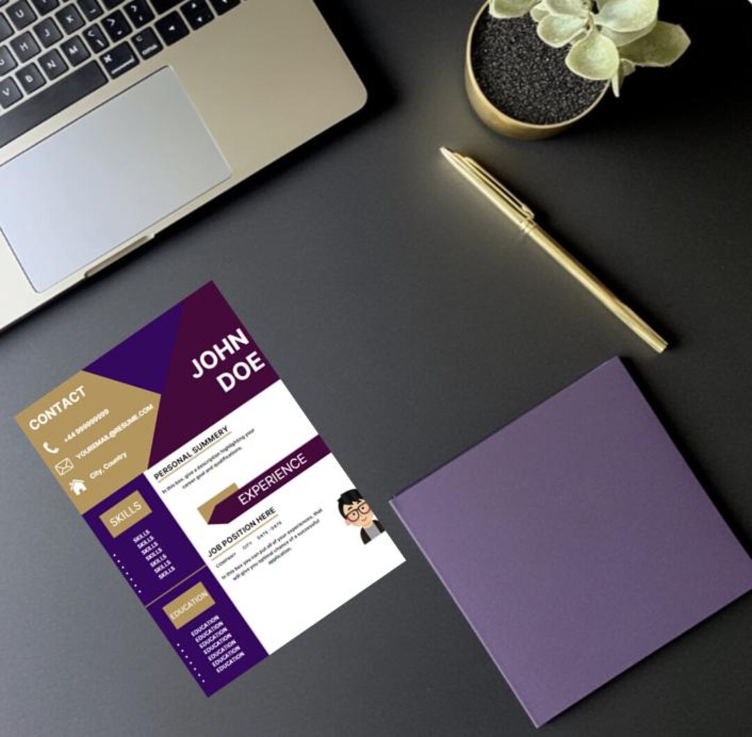 Modern Minimalist Resume Template | Easy to Customize | Professional CV ...
