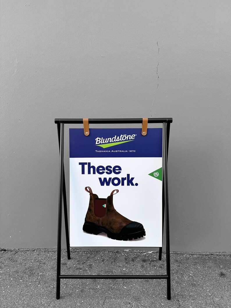 Custom Outdoor A-frame Sidewalk Sign – Metal Advertising Board With PVC ...