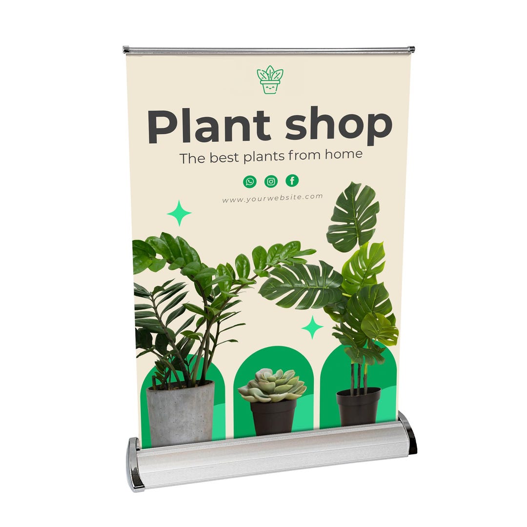 Mini Countertop Banner Stand – Tabletop Display for Retail and Event ...