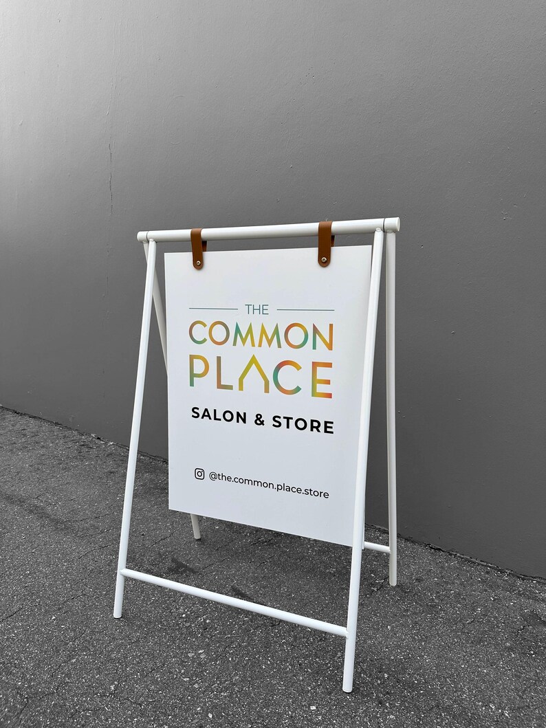 Metal A-frame Sidewalk Sign With PVC Panel | Double Sided Outdoor ...