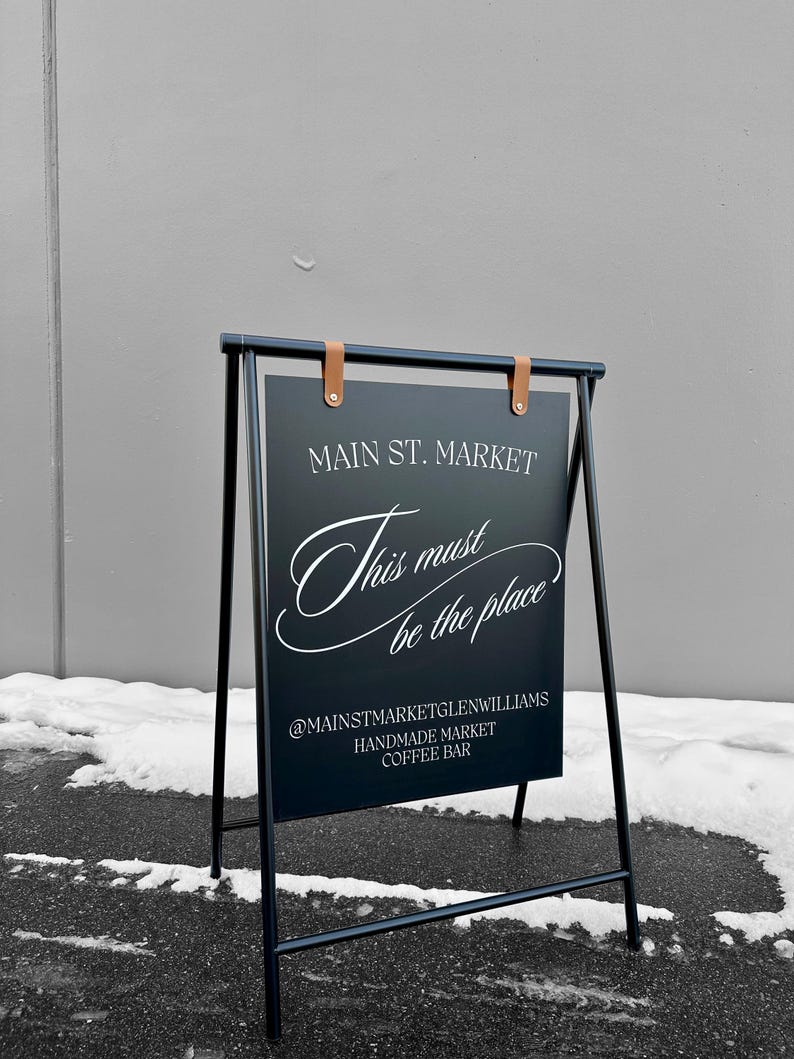 Custom Outdoor A-frame Sidewalk Sign – Metal Advertising Board With PVC ...