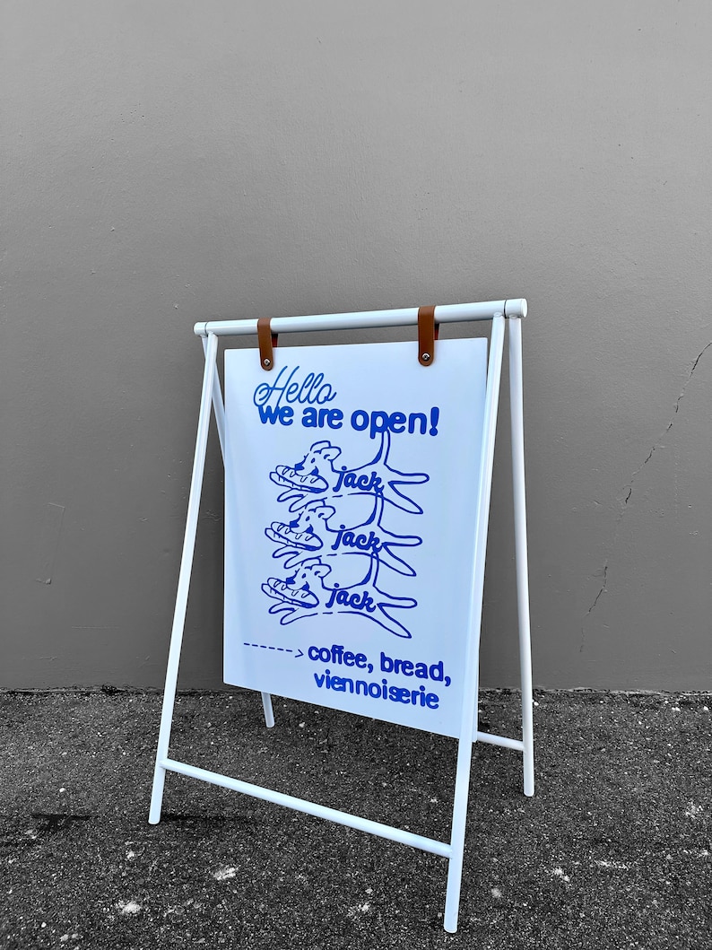 Custom Outdoor A-frame Sidewalk Sign – Metal Advertising Board With PVC ...