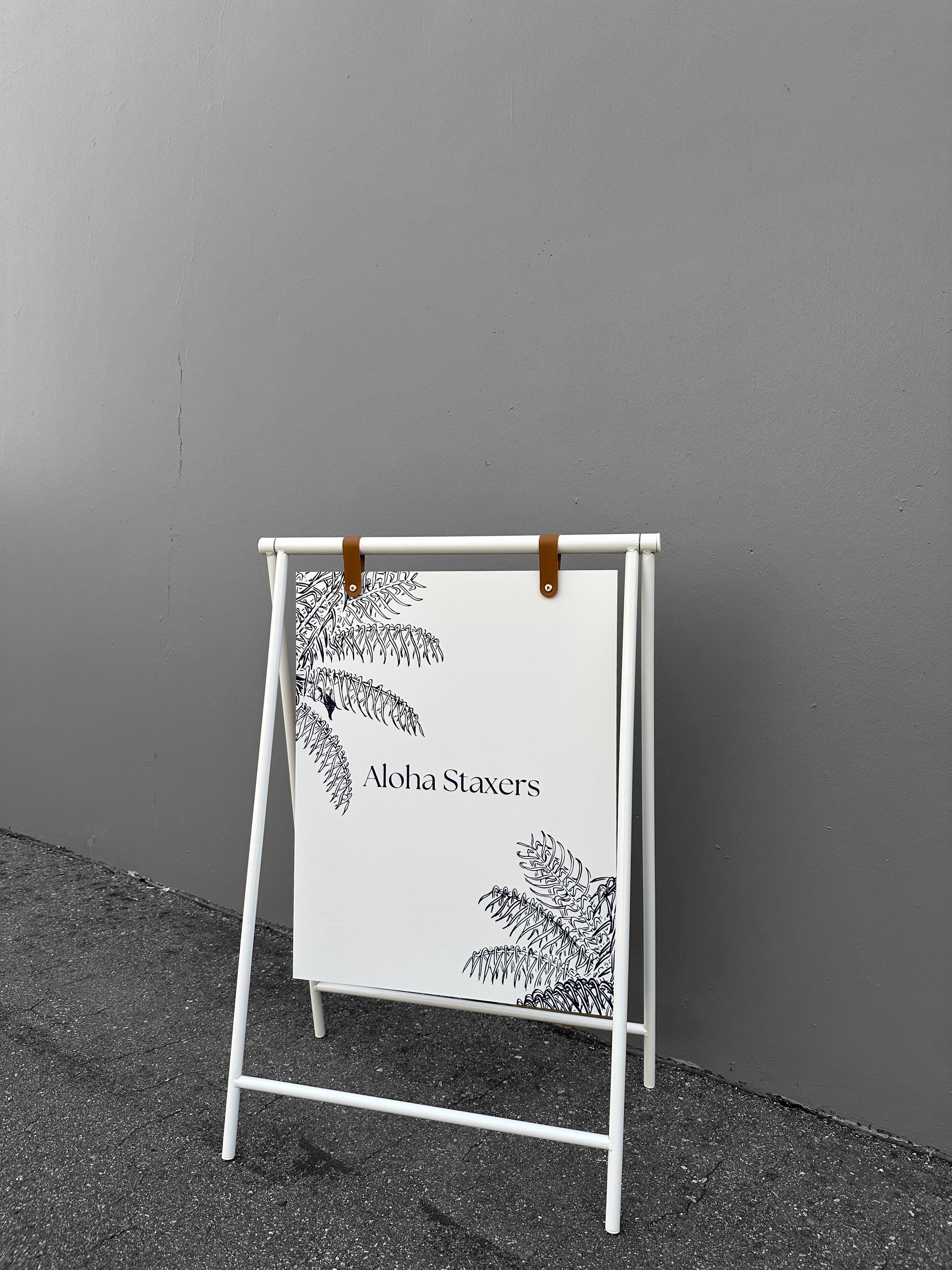 Metal A-frame Sidewalk Sign With PVC Panel – Durable Outdoor ...