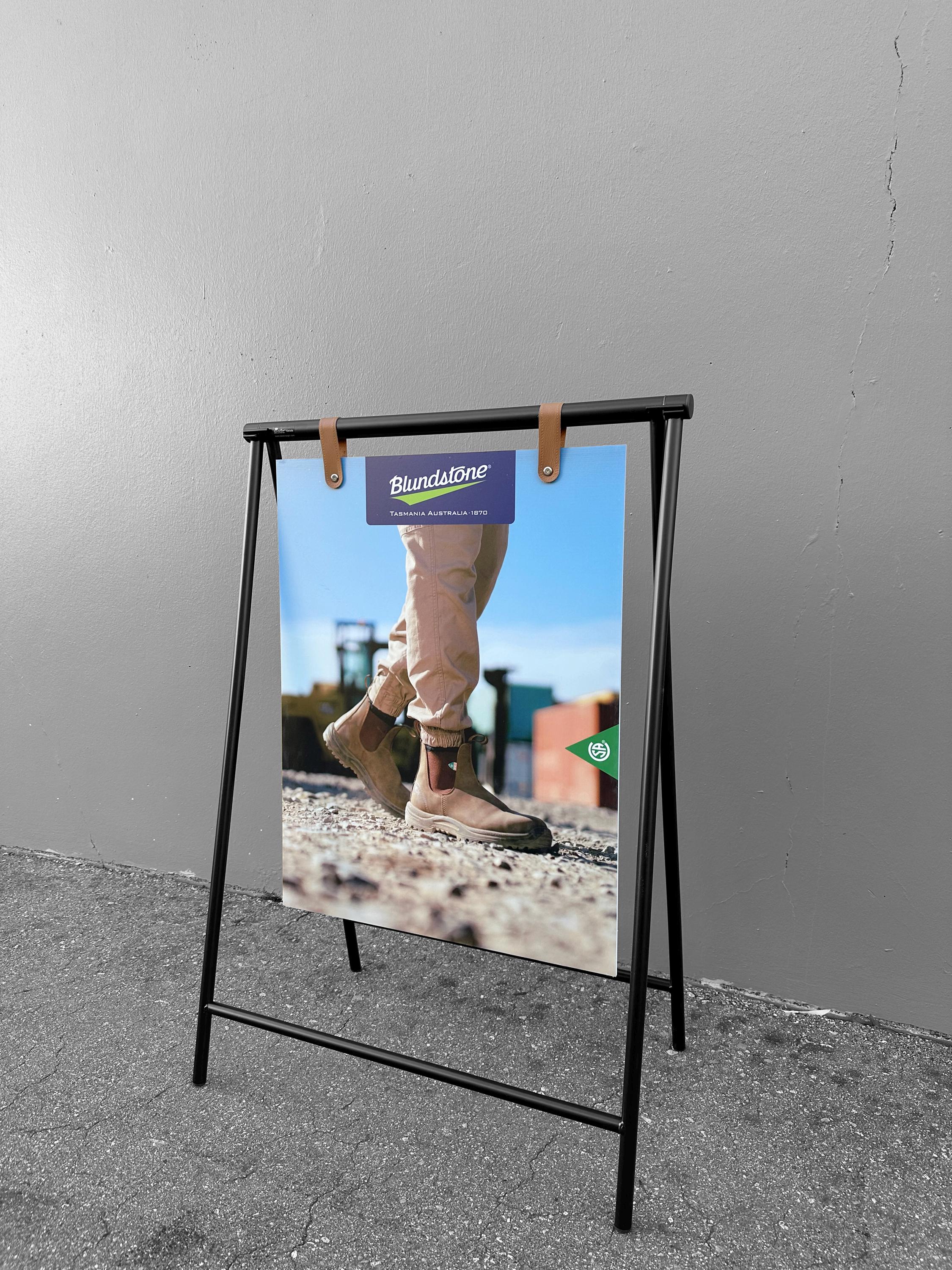 Metal A-frame Sidewalk Sign With PVC Panel | Double Sided Outdoor ...